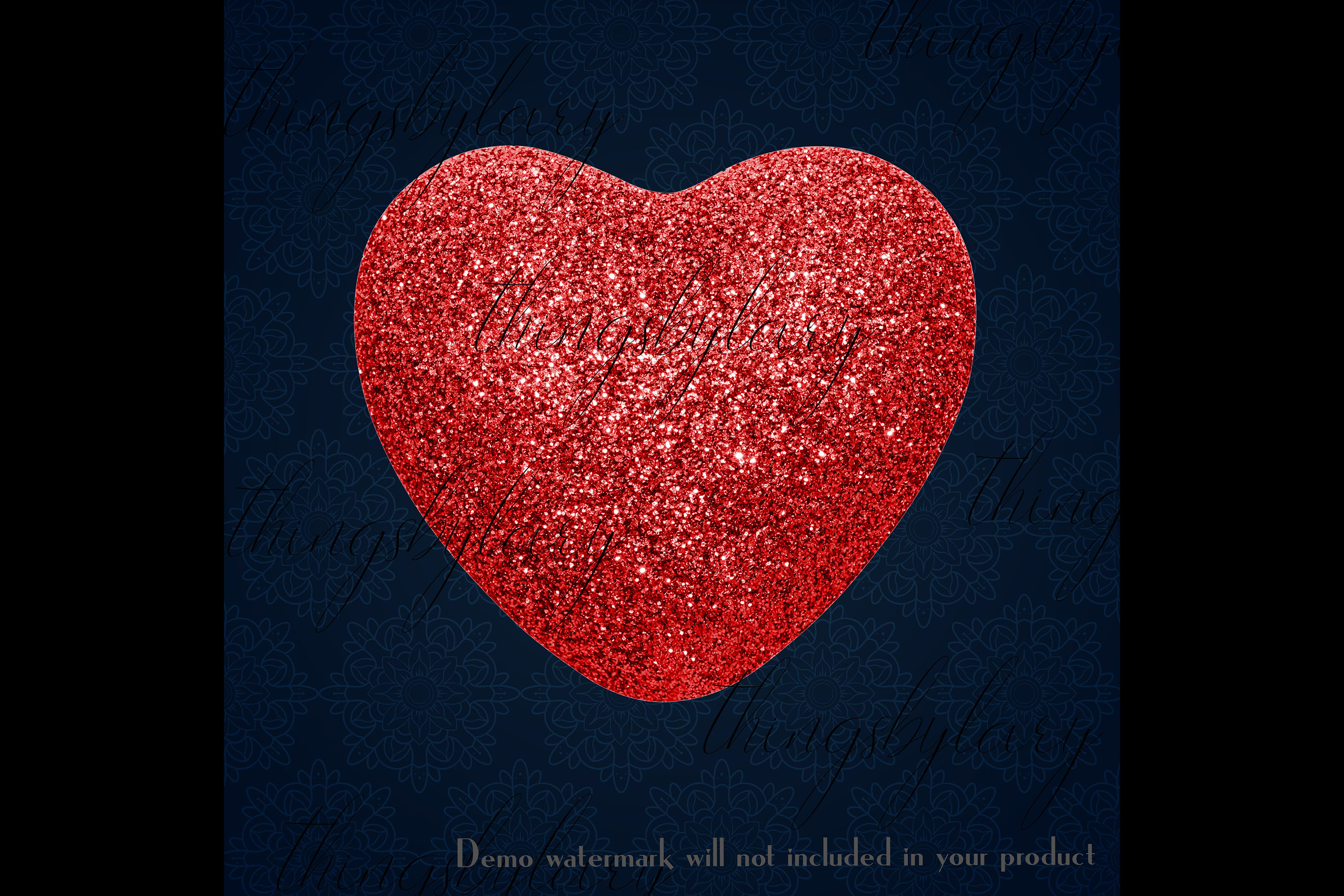 254 Tinsel Glitter Heart Valentine Wedding Digital Images