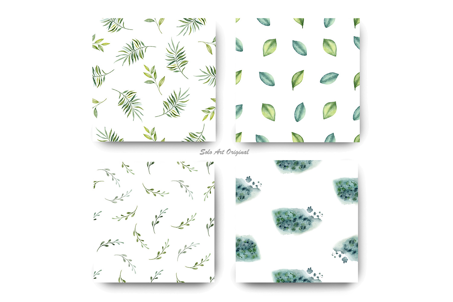 Greenery seamless patterns