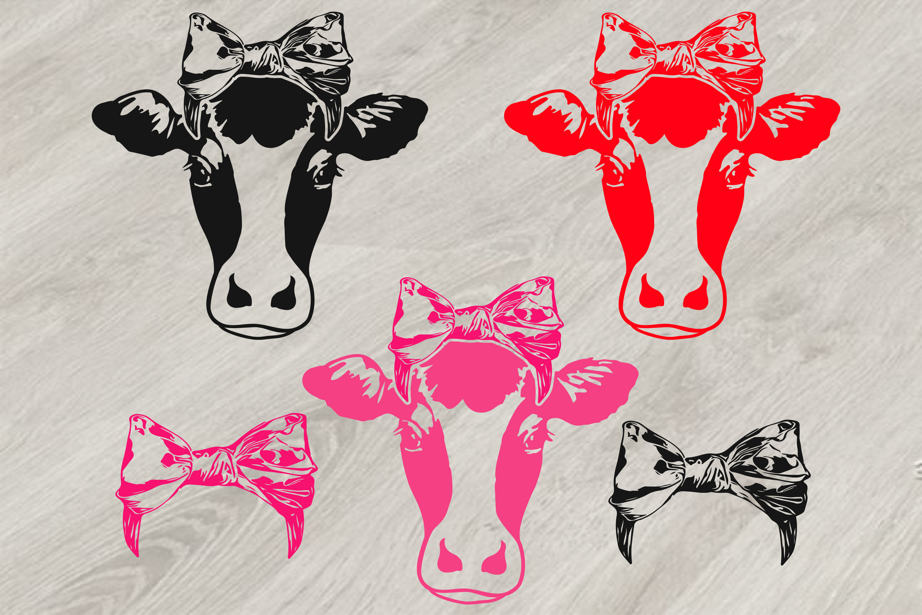 Cow Head whit Bandana SVG, cowboy western Farm Milk 815S