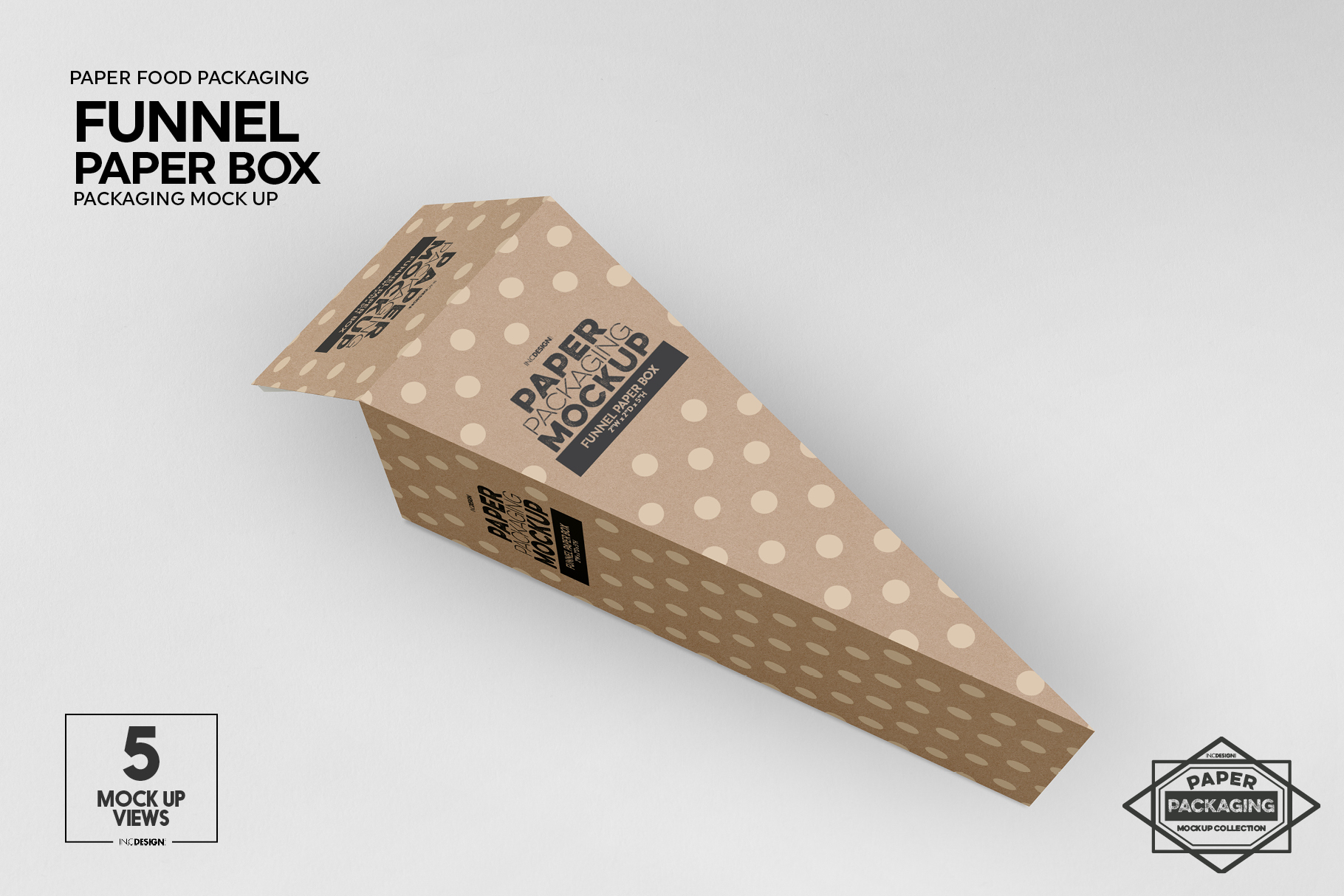 Funnel Paper Box Packaging Mockup