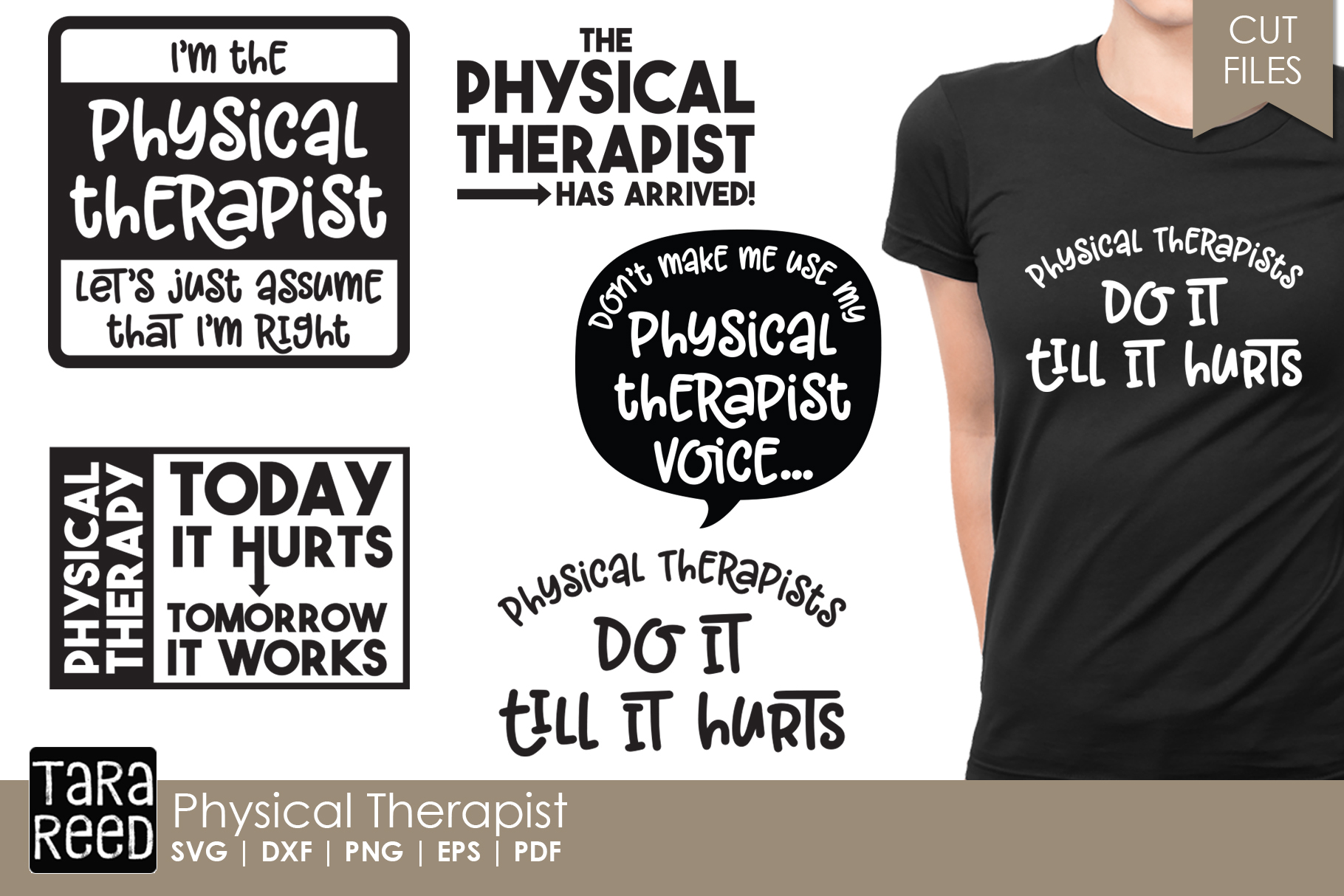 Physical Therapist SVG and Cut Files for Crafters