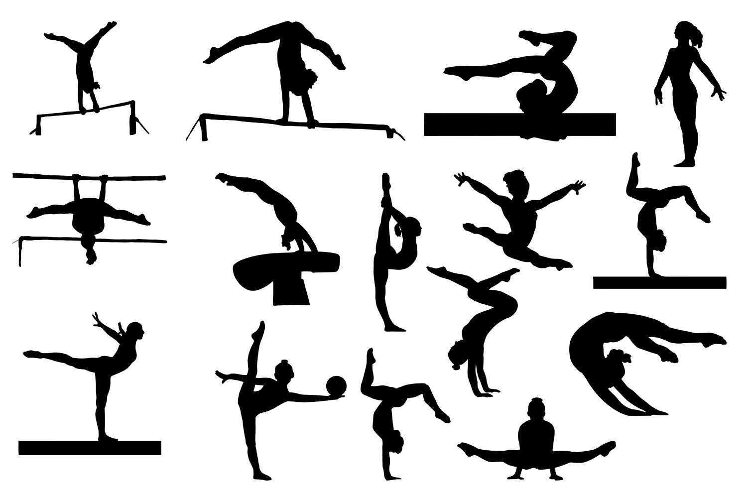 Gymnast Silhouettes Vol1
