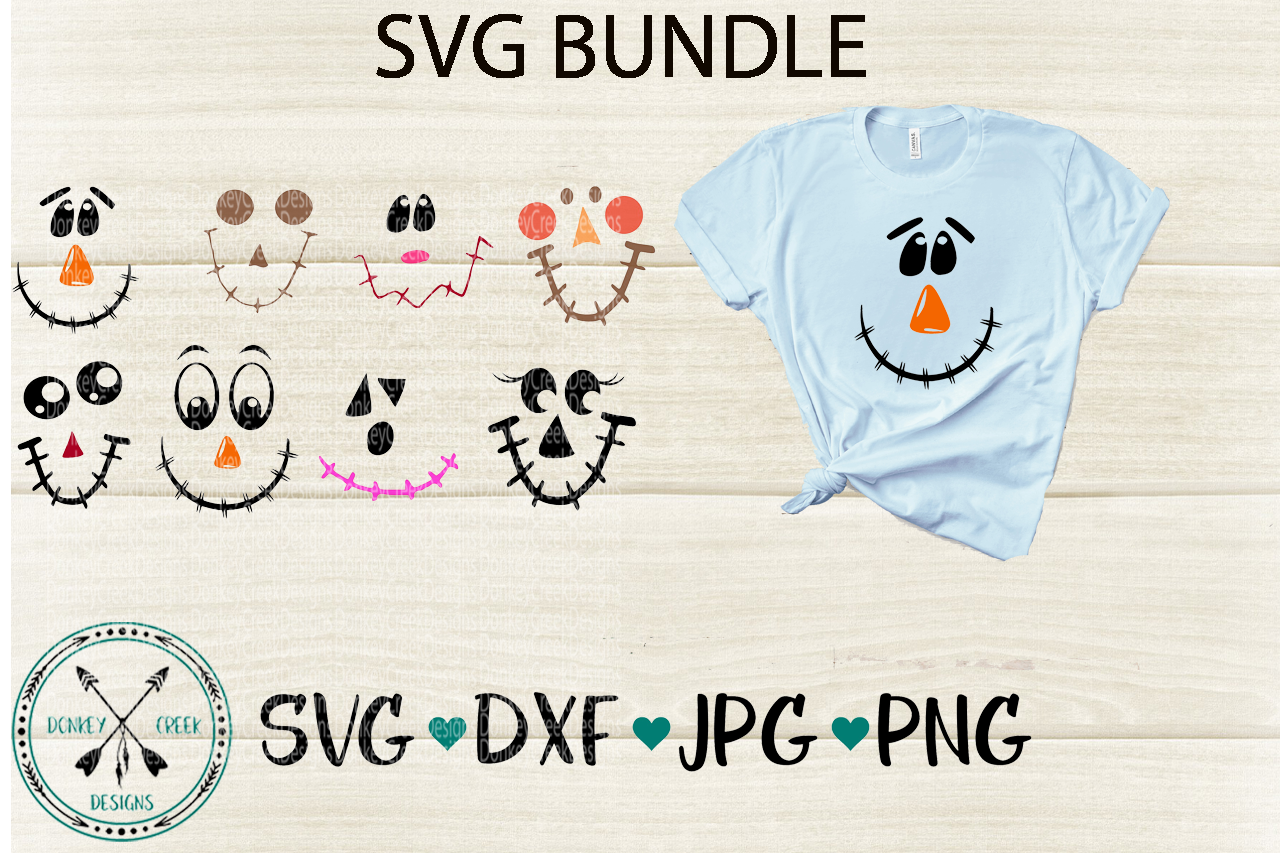Scarecrow Faces SVG Bundle