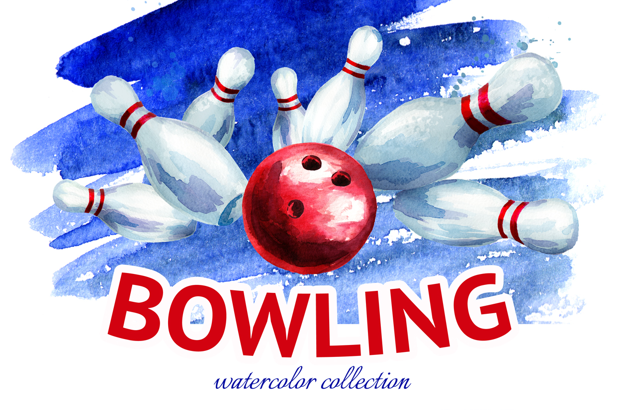 Bowling. Watercolor collection (132690) | Illustrations | Design Bundles