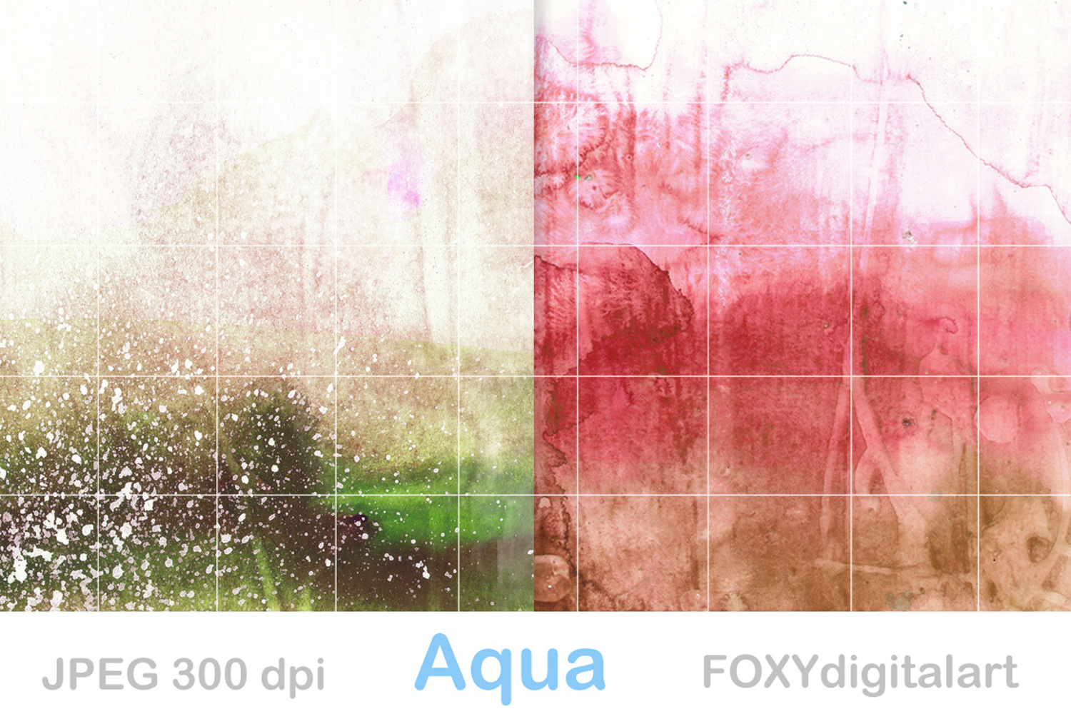 Watercolor Digital Papers Ombre Paint Splatters (271423 ...