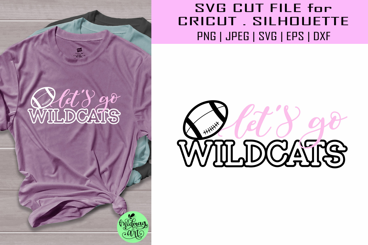 Wildcats football svg, lets go wildcats svg