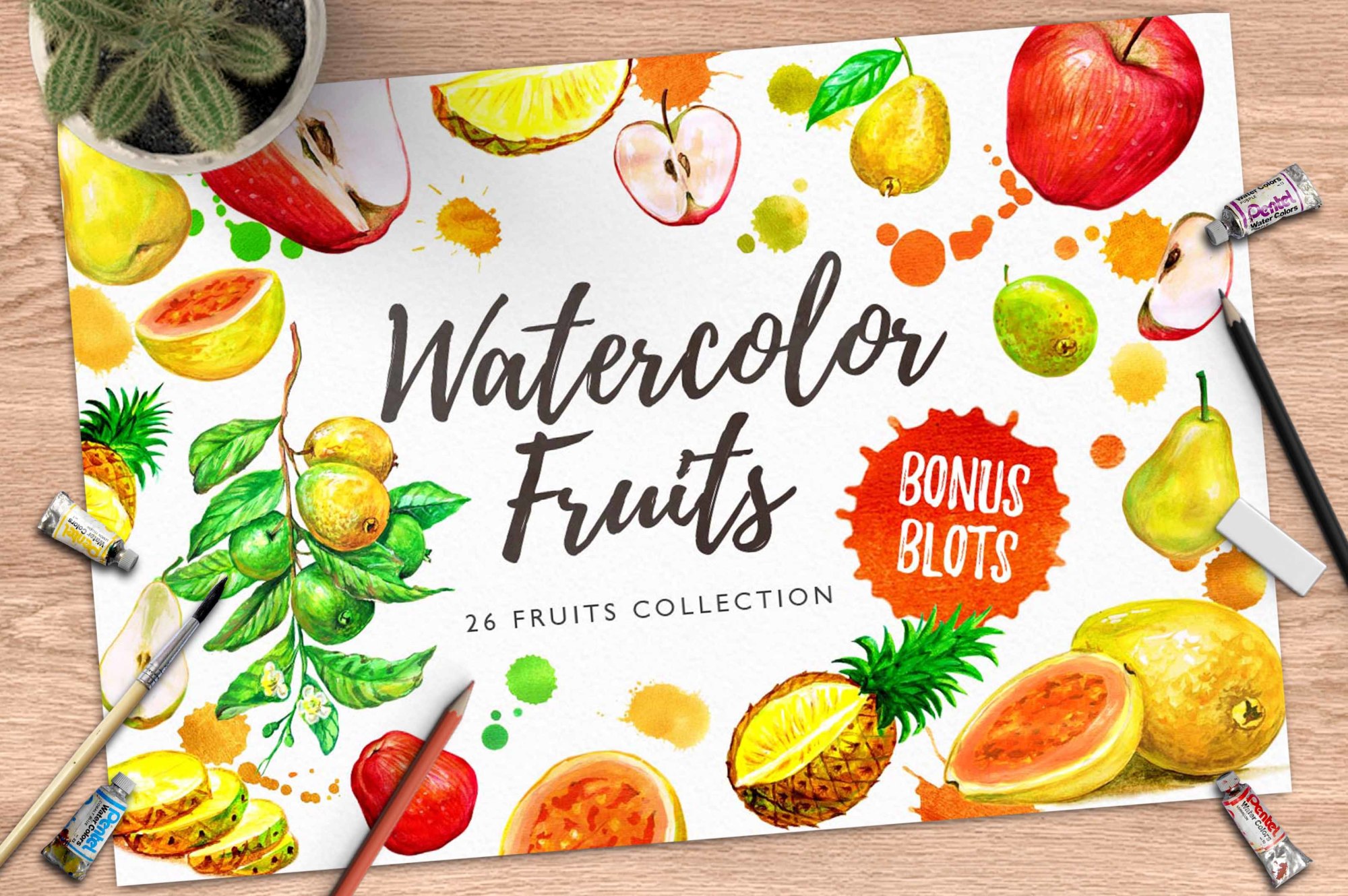 Watercolor Fruits