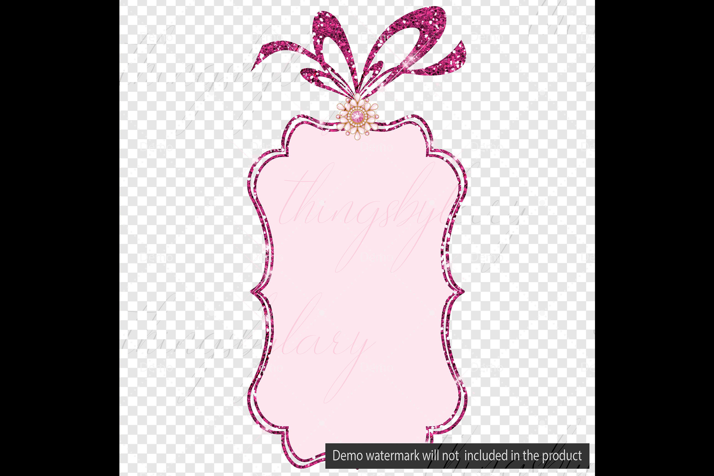 16 Pink Frame, Glitter and Jewelry Frame Clip Arts (134679) | Card ...