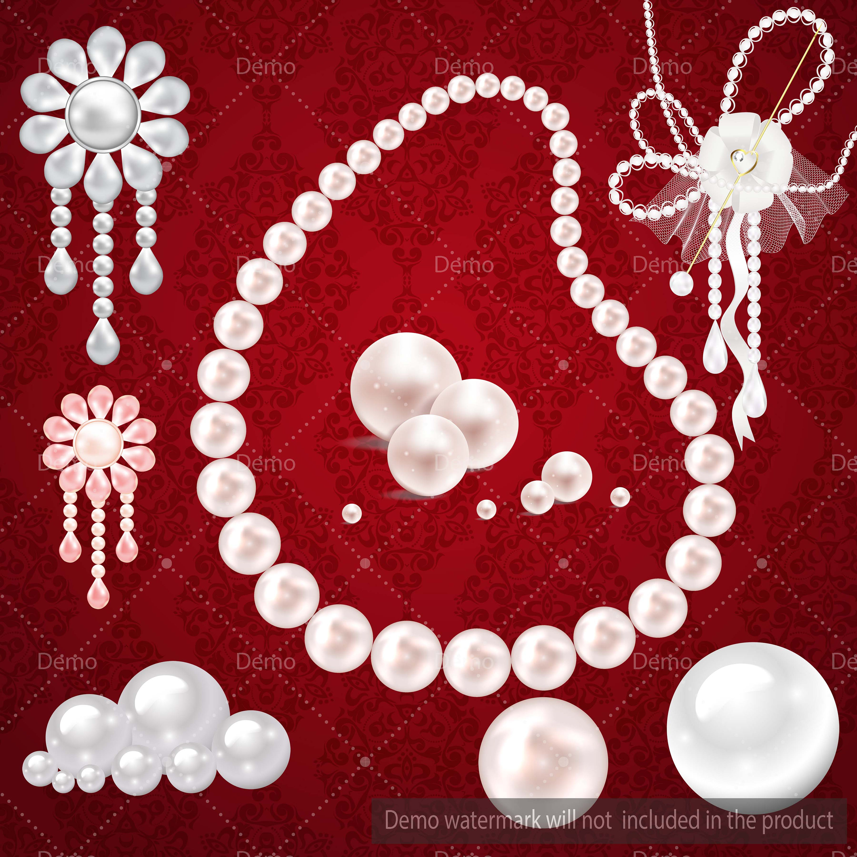 Hanging Pearl Chain Pearl String Pearl Strand Pearl Clip Art (93567 ...