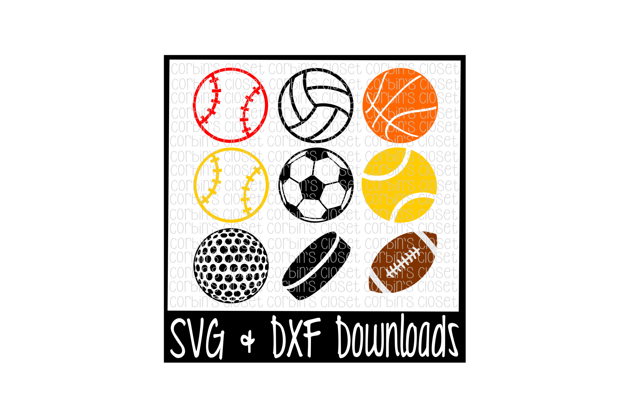 Sports Balls SVG Cut File (16720) | SVGs | Design Bundles