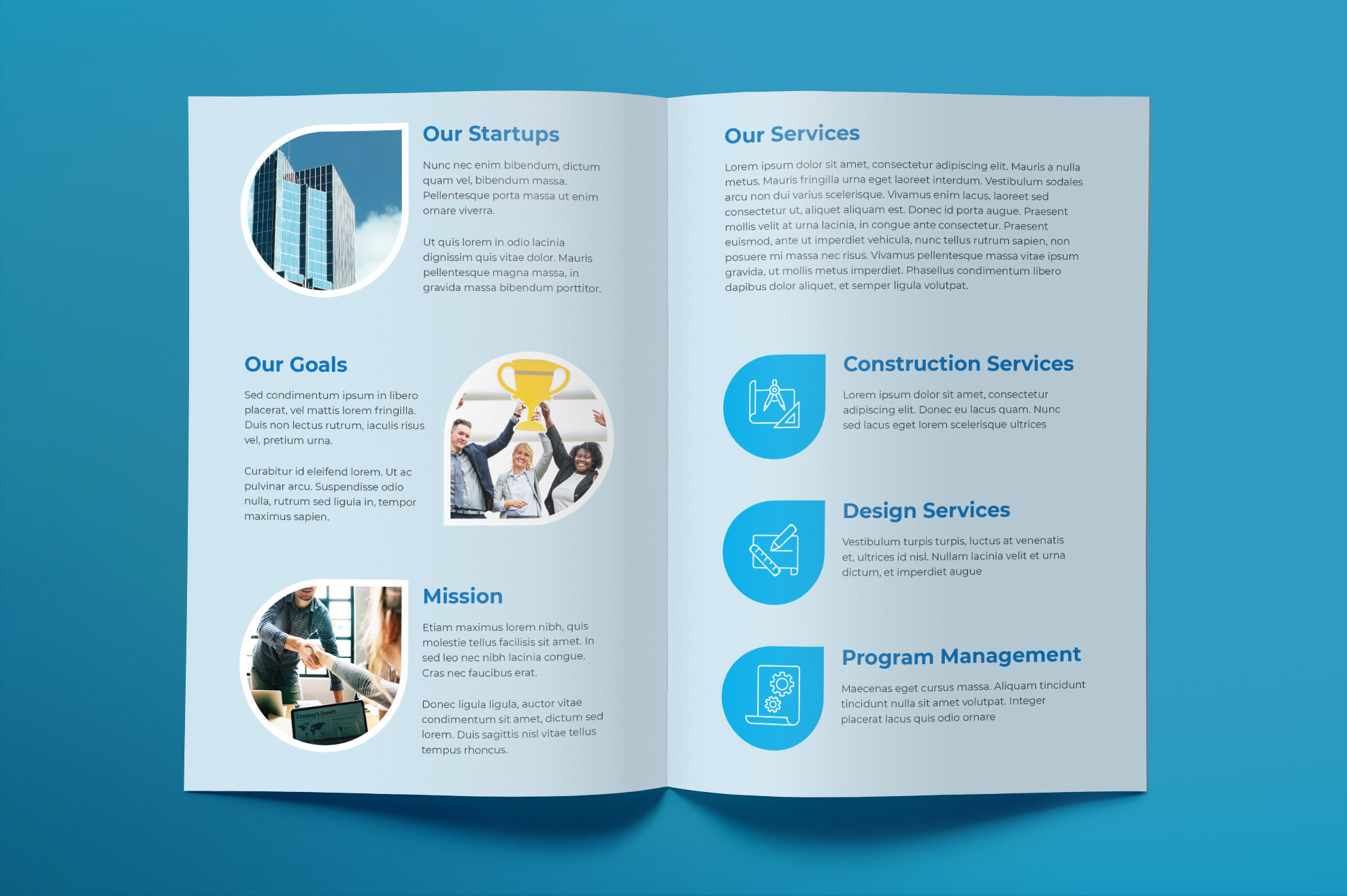 Building Company Brochure Bifold (444608) | Brochures | Design Bundles