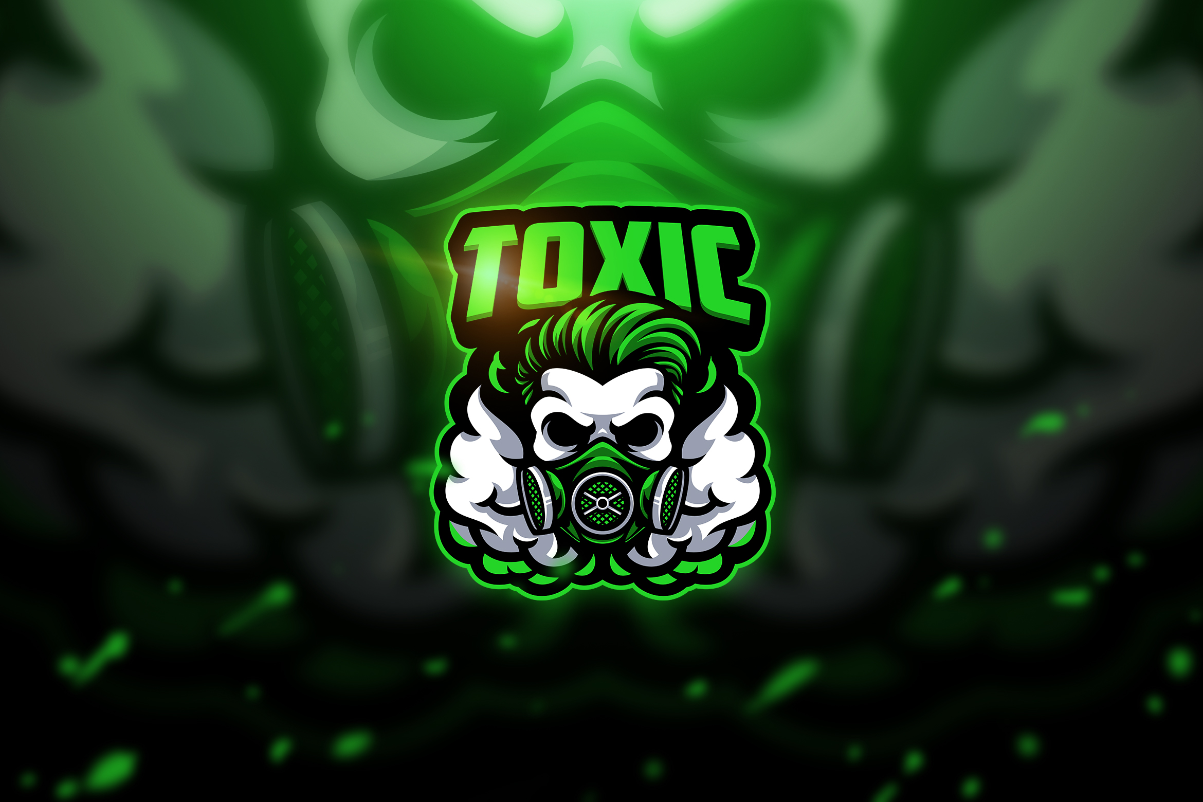 Toxic skull - Mascot & Esport Logo (319274) | Logos | Design Bundles