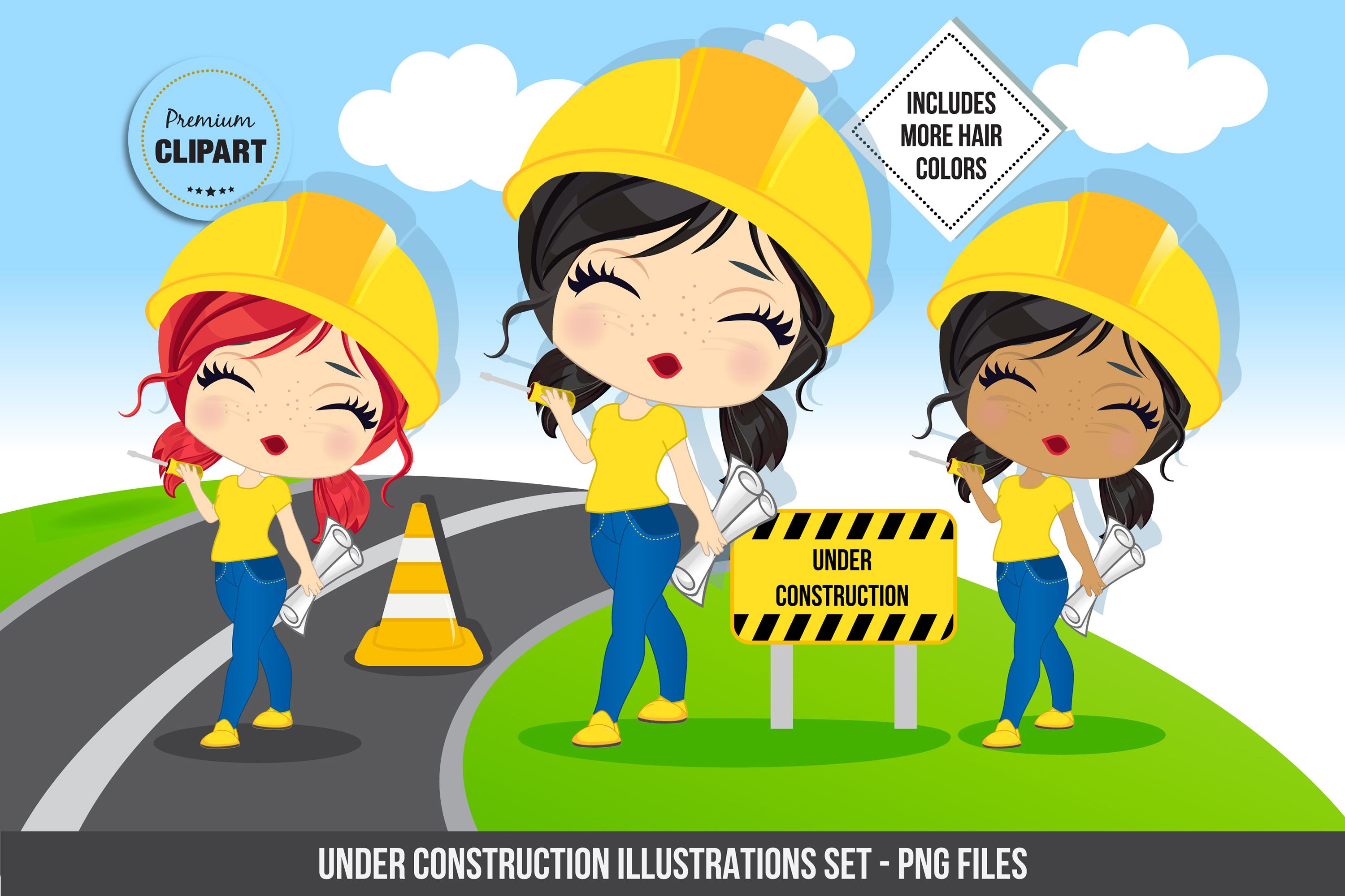 Construction clipart, Construction birthday (278427) | Illustrations ...