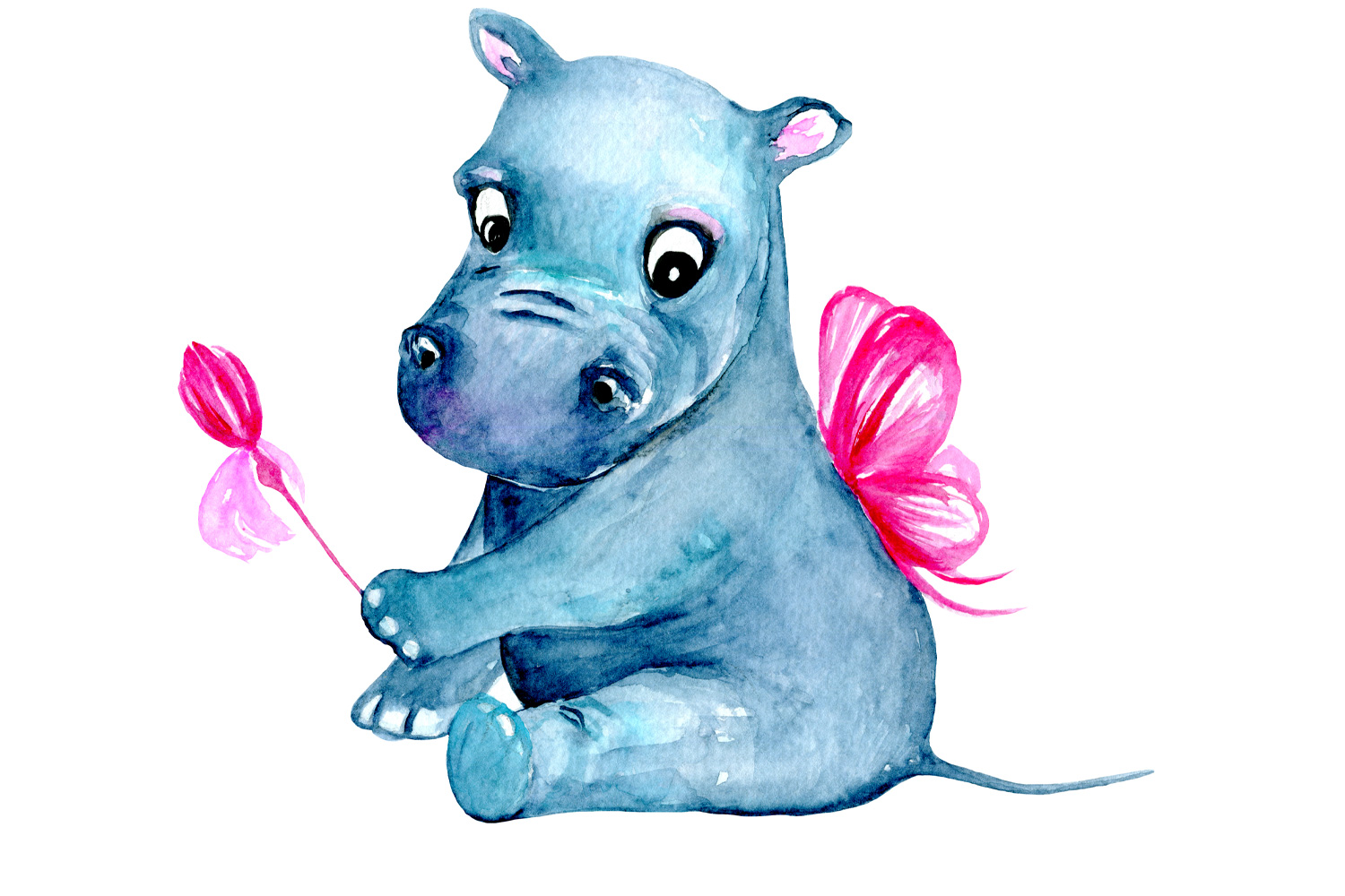 2 Little Fairy Hippo characters with magic wand (512789 ...