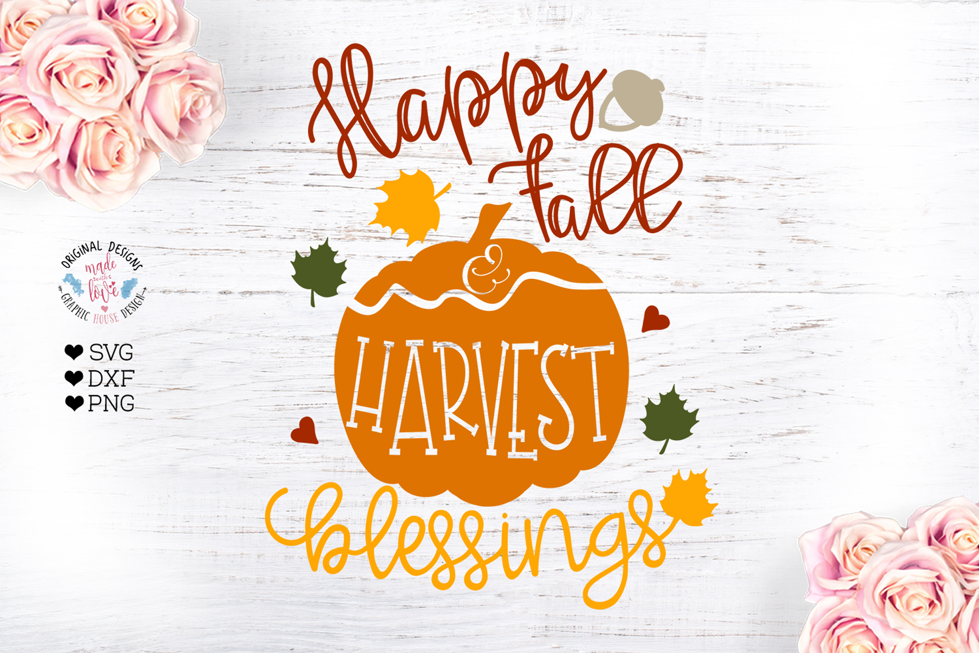 Happy Fall and Harvest Blessings (319734) | SVGs | Design Bundles