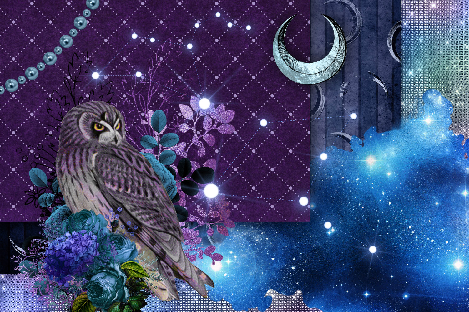 Mystic Moon Digital Scrapbooking Kit (267286) | Illustrations | Design ...