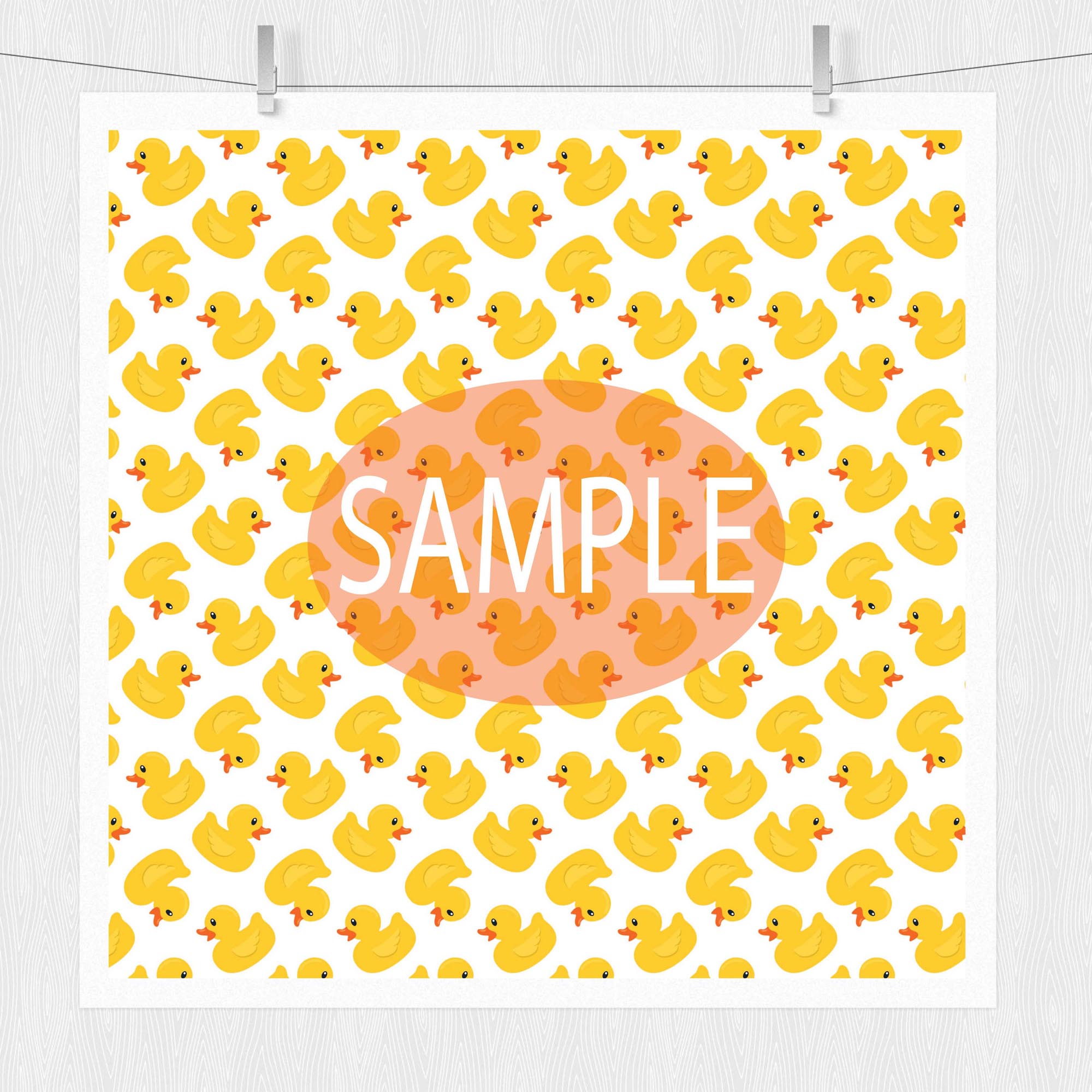 Rubber Duck Digital Paper Rubber Ducky Scrapbook Paper (135941 ...