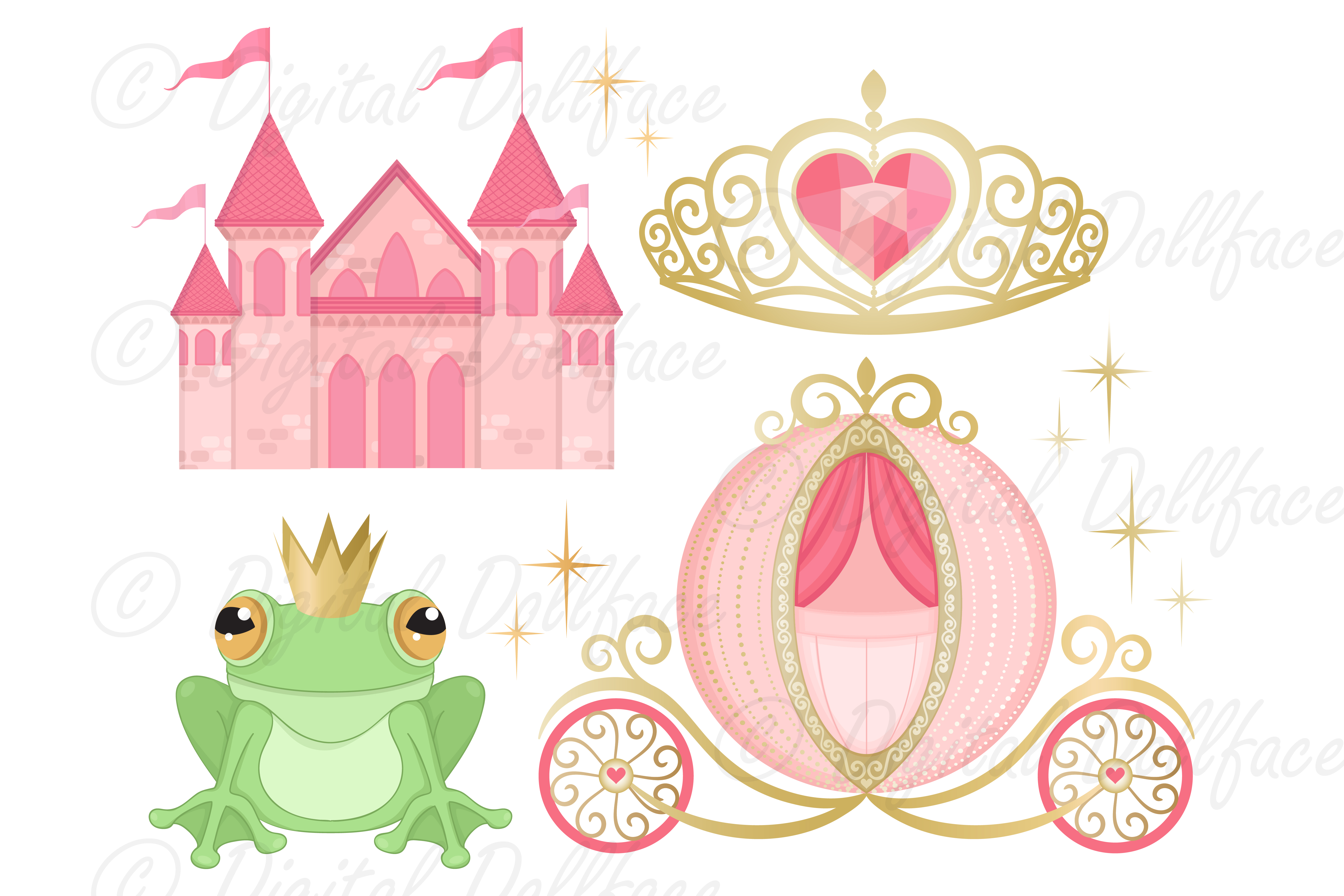 Pink Princess Clipart / Fairytale Clip Art (graphics / images) (76538 ...