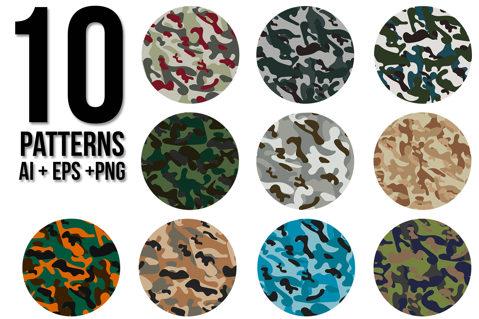 Army Camouflage Seamless Patterns