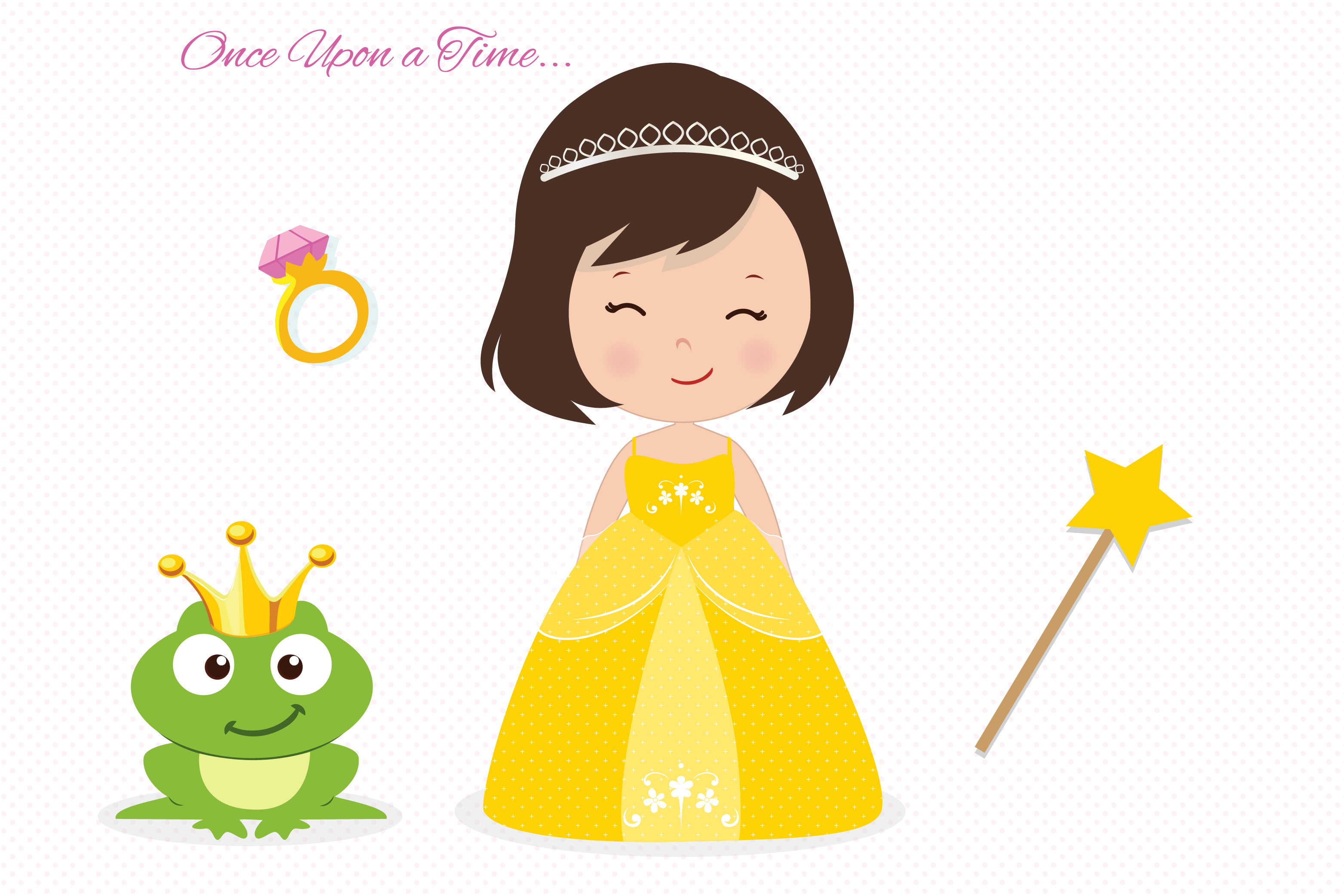 Little Princess graphics, Princess clipart set