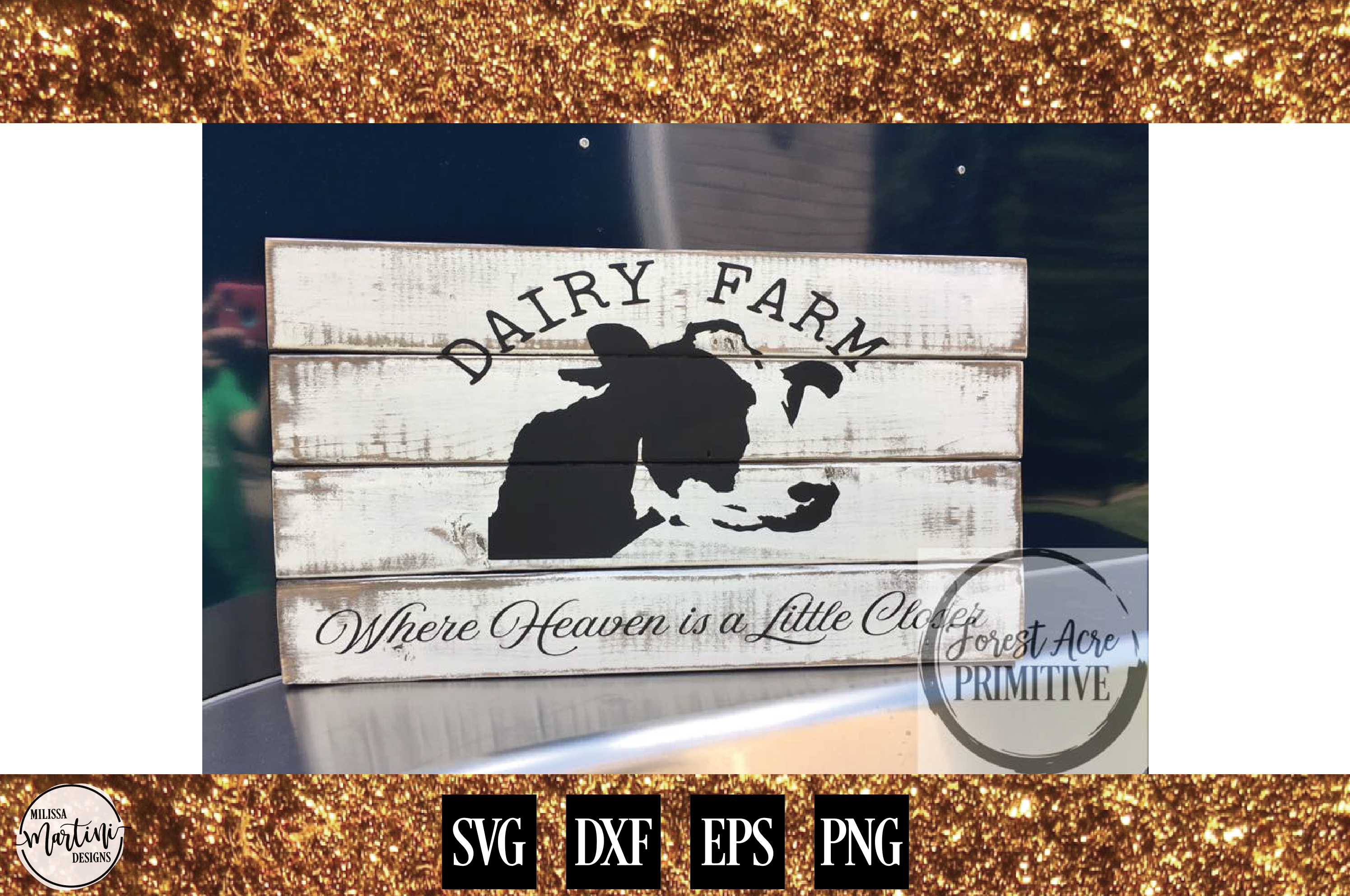 Dairy Farm Cow Sign (100822) | SVGs | Design Bundles