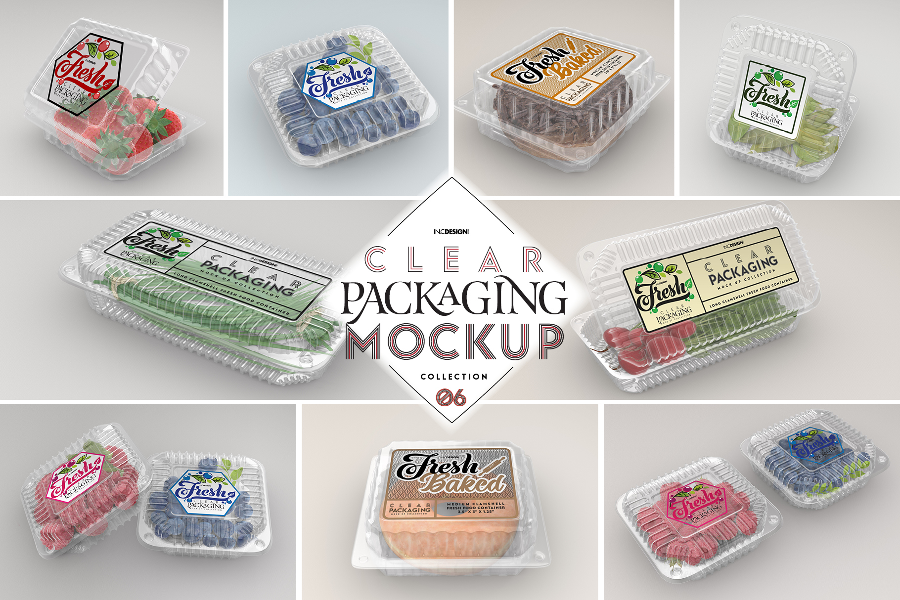 VOL.6 Clear Packaging Mockup Collection