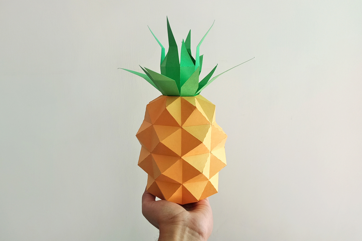DIY Papercraft Pineapple,Papercraft fruit,Paper toy,svg file (279774 ...