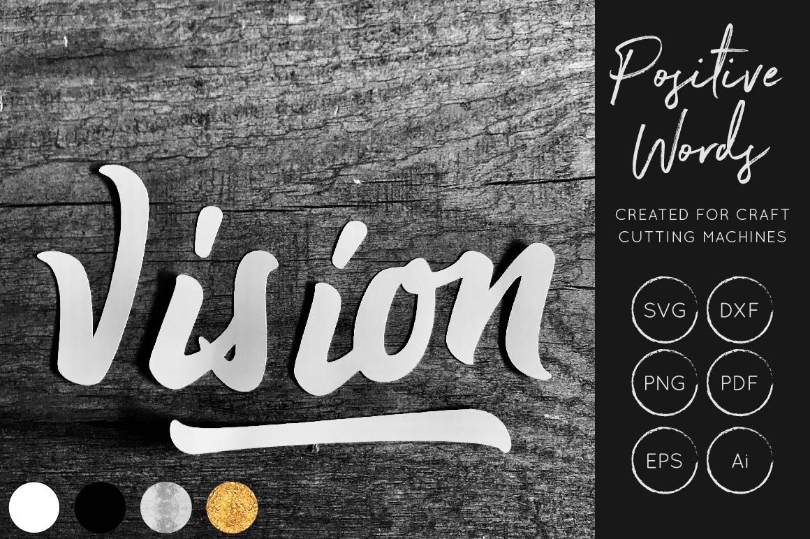 Positive Words SVG Bundle - Craft Cut Files