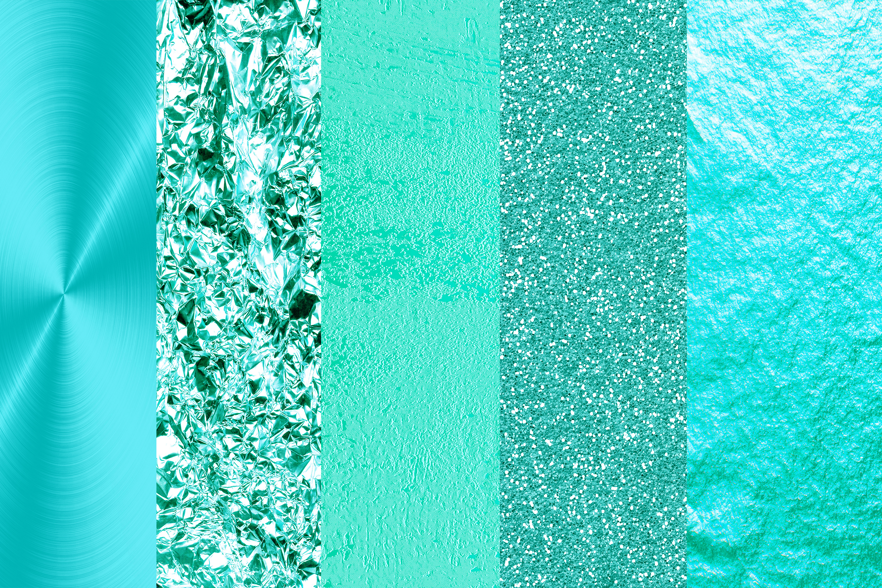 Turquoise Metallic Digital Papers, Metallic Textures