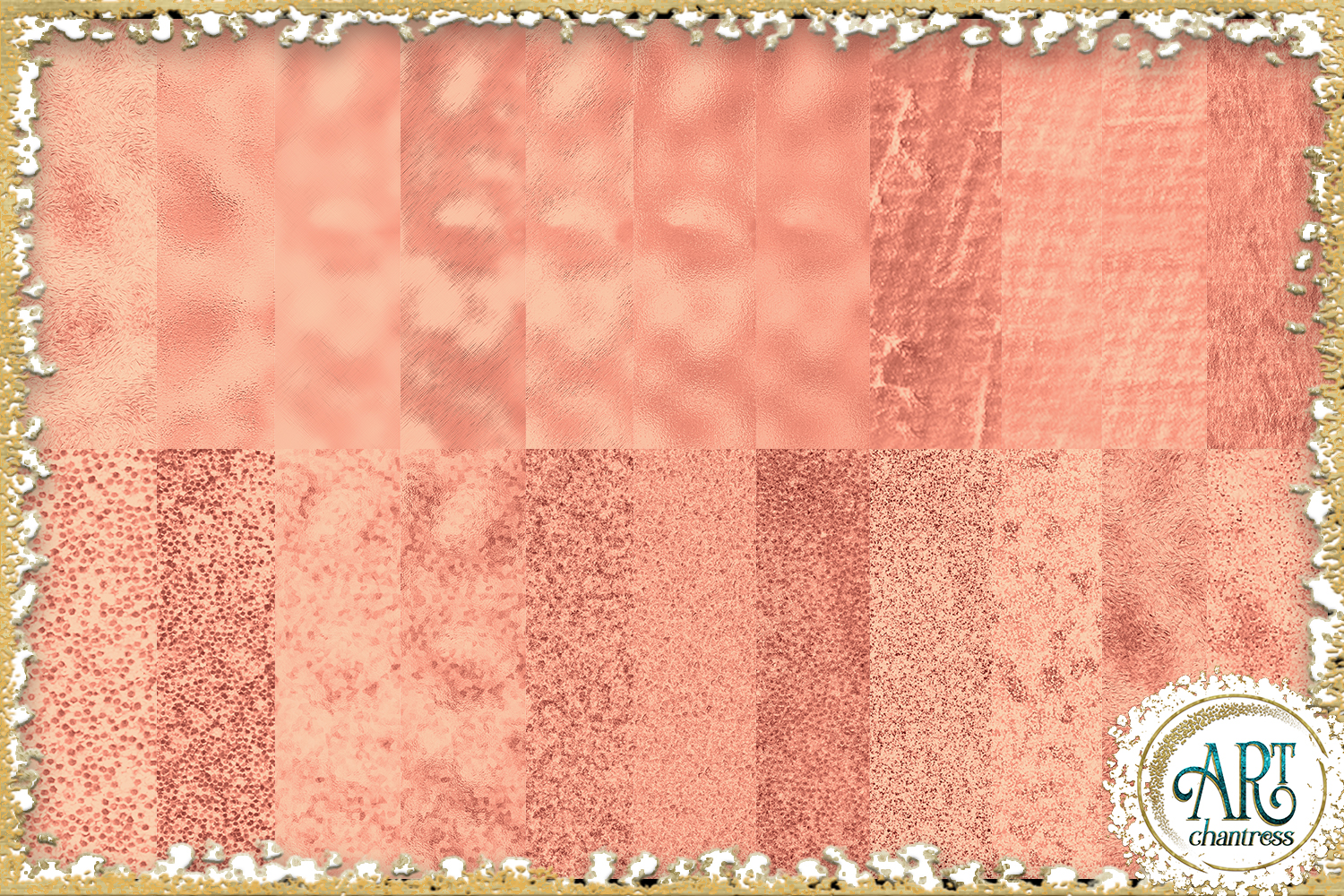 Luxury Rose Gold Glitter Seamless Digital Papers,Borders Set (140953 ...