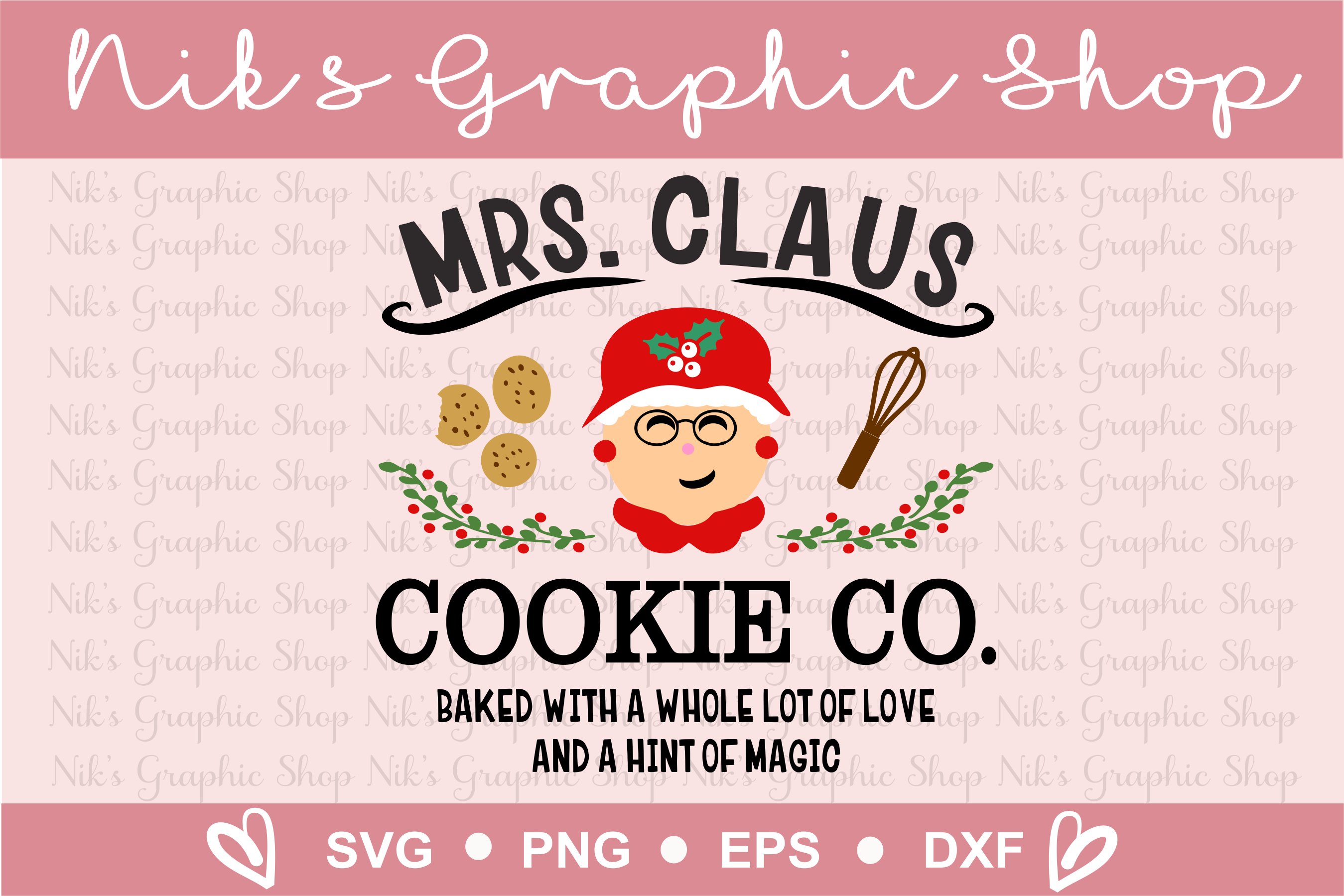 Mrs Claus SVG, Mrs Claus Cookies Svg, Christmas Cookies Svg (124726 ...