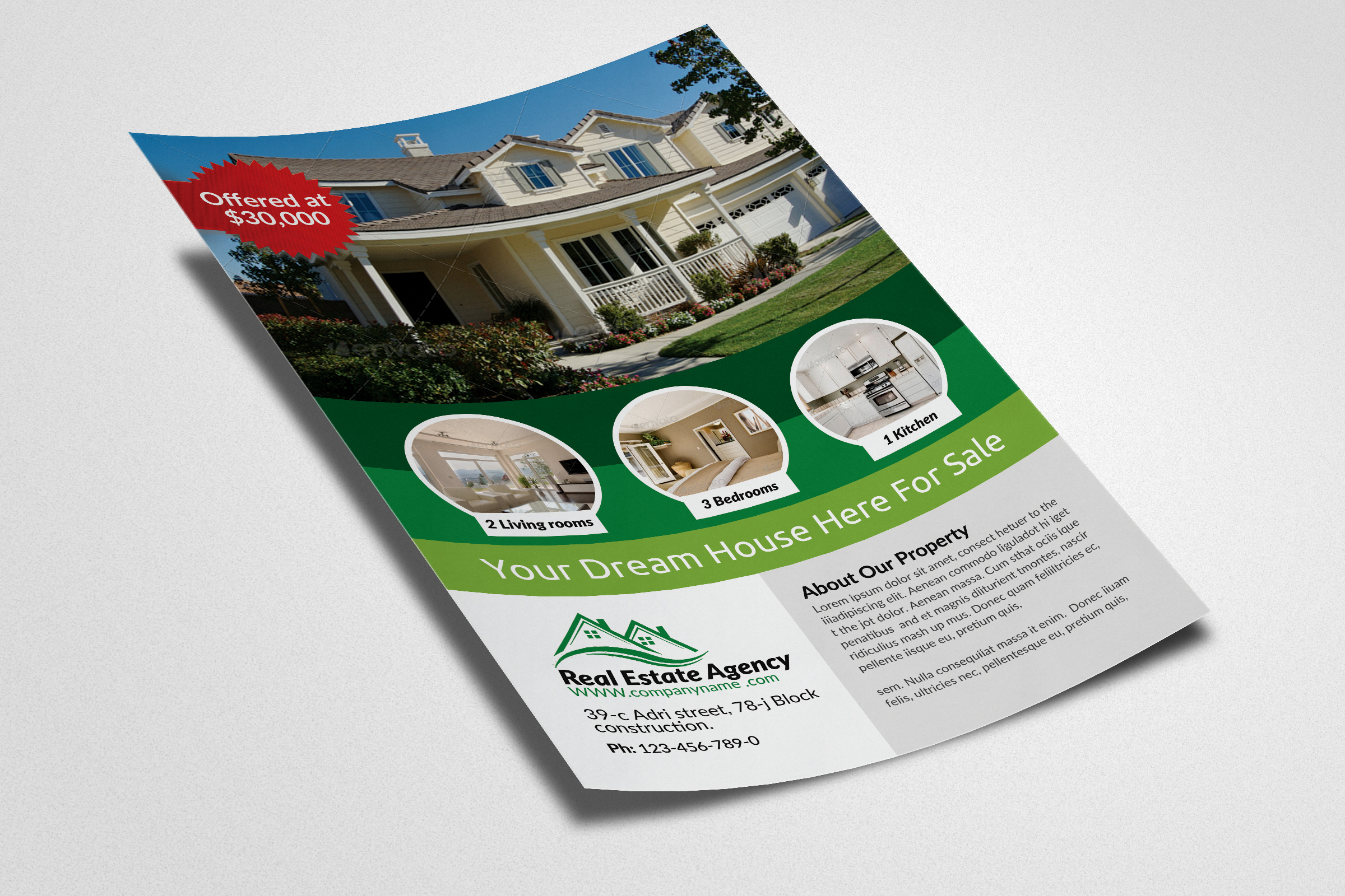 Real Estate Agent Flyer (57903) | Flyers | Design Bundles