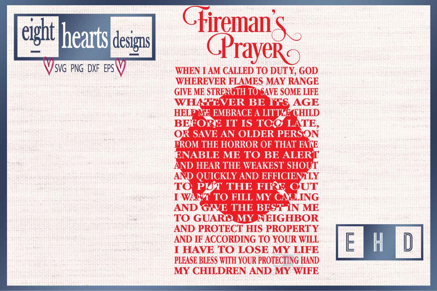Firefighters Prayers - SVG PNG DXF