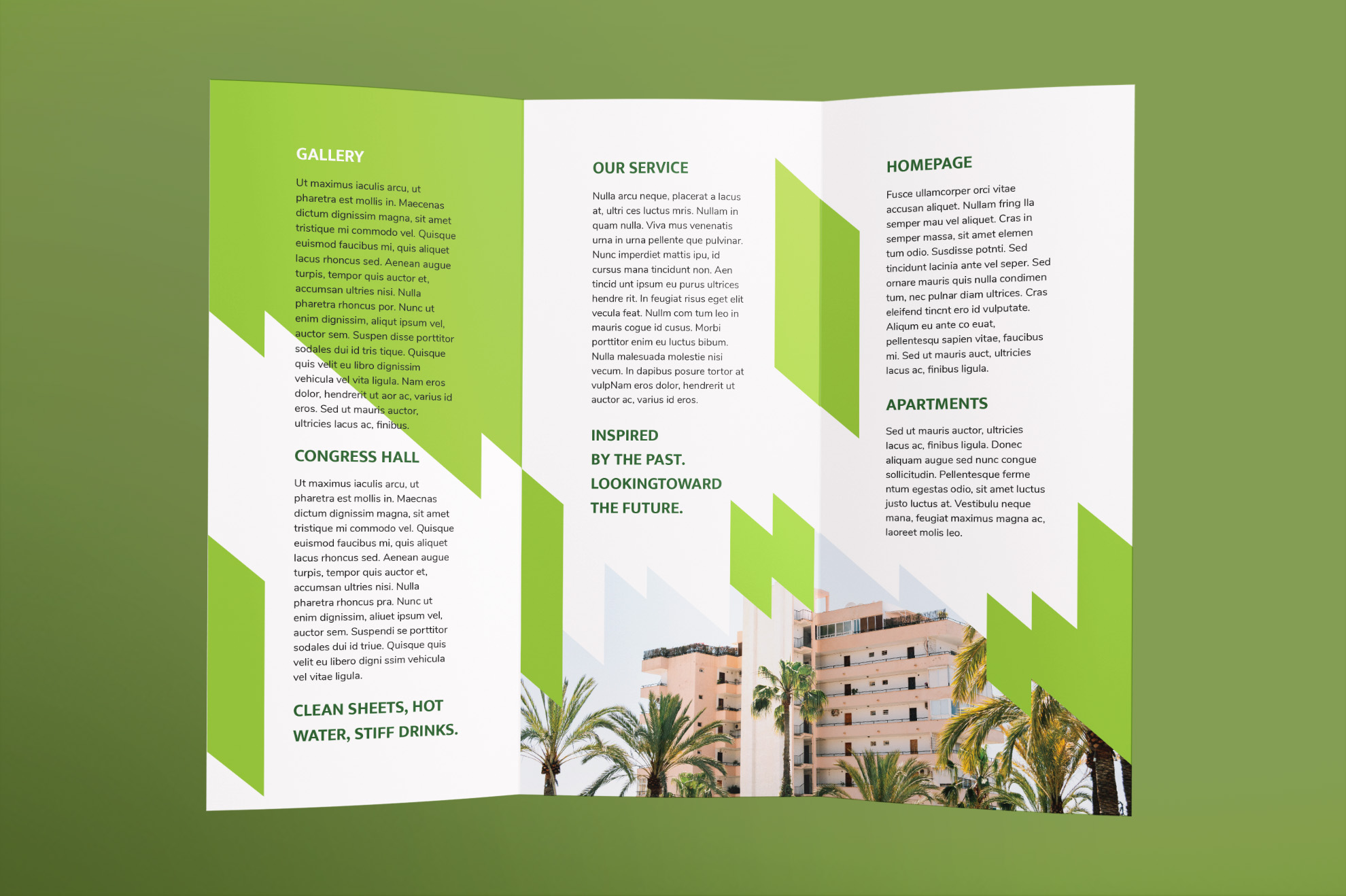 Hostel Brochure Trifold (437750) | Brochures | Design Bundles