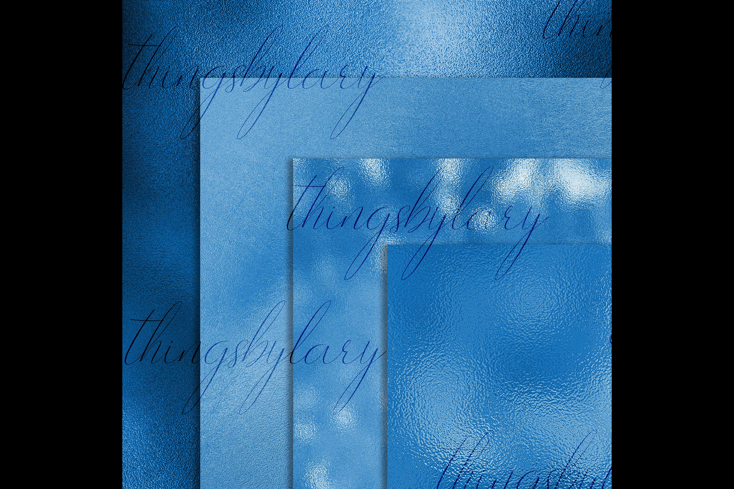 42 Royal Blue Metallic Foil Texture Digital Papers
