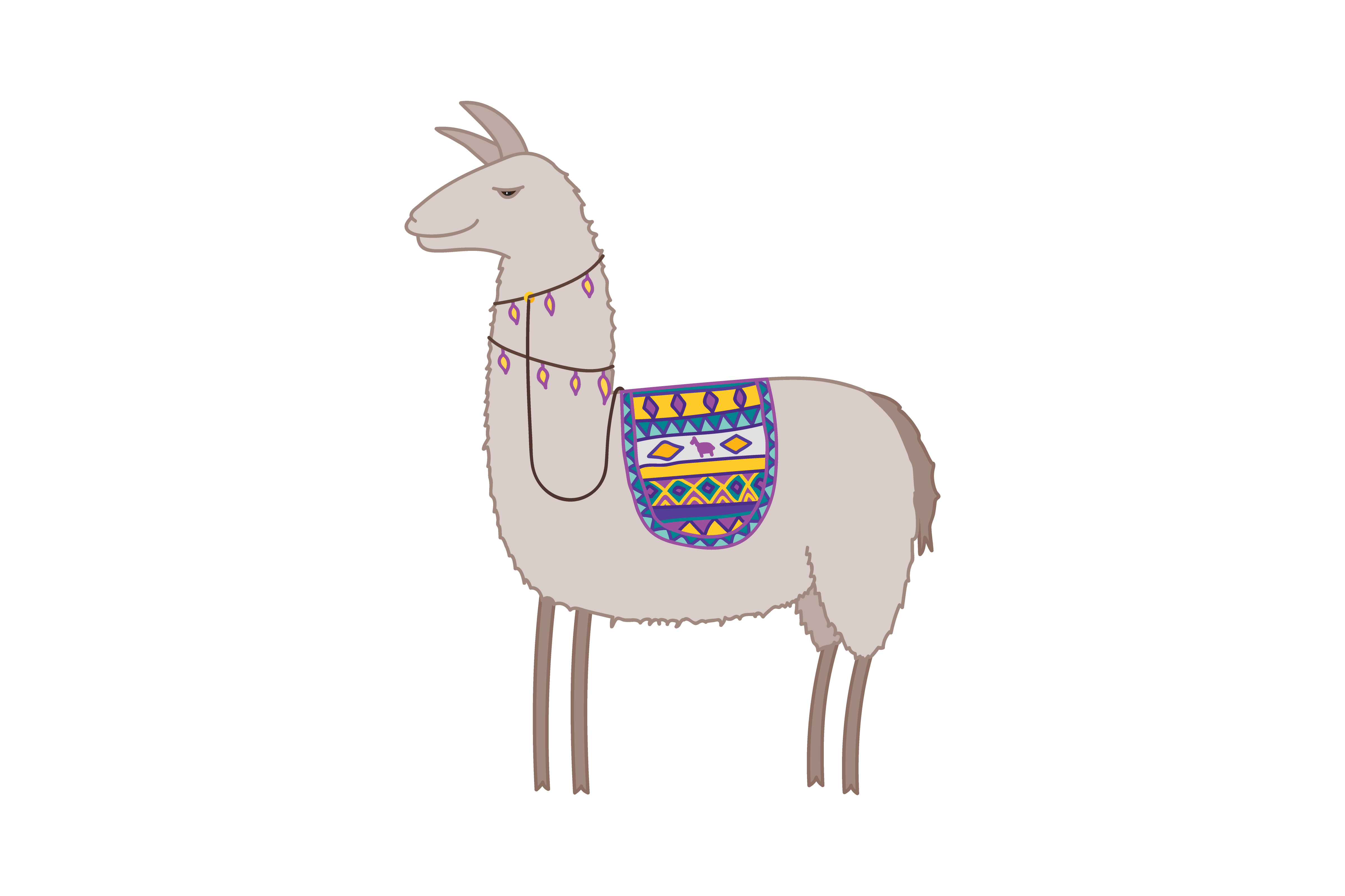 Llama Graphic Set (84089) | Illustrations | Design Bundles