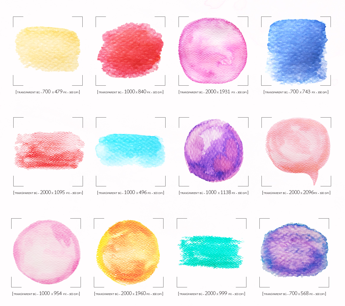 Watercolor Splotches