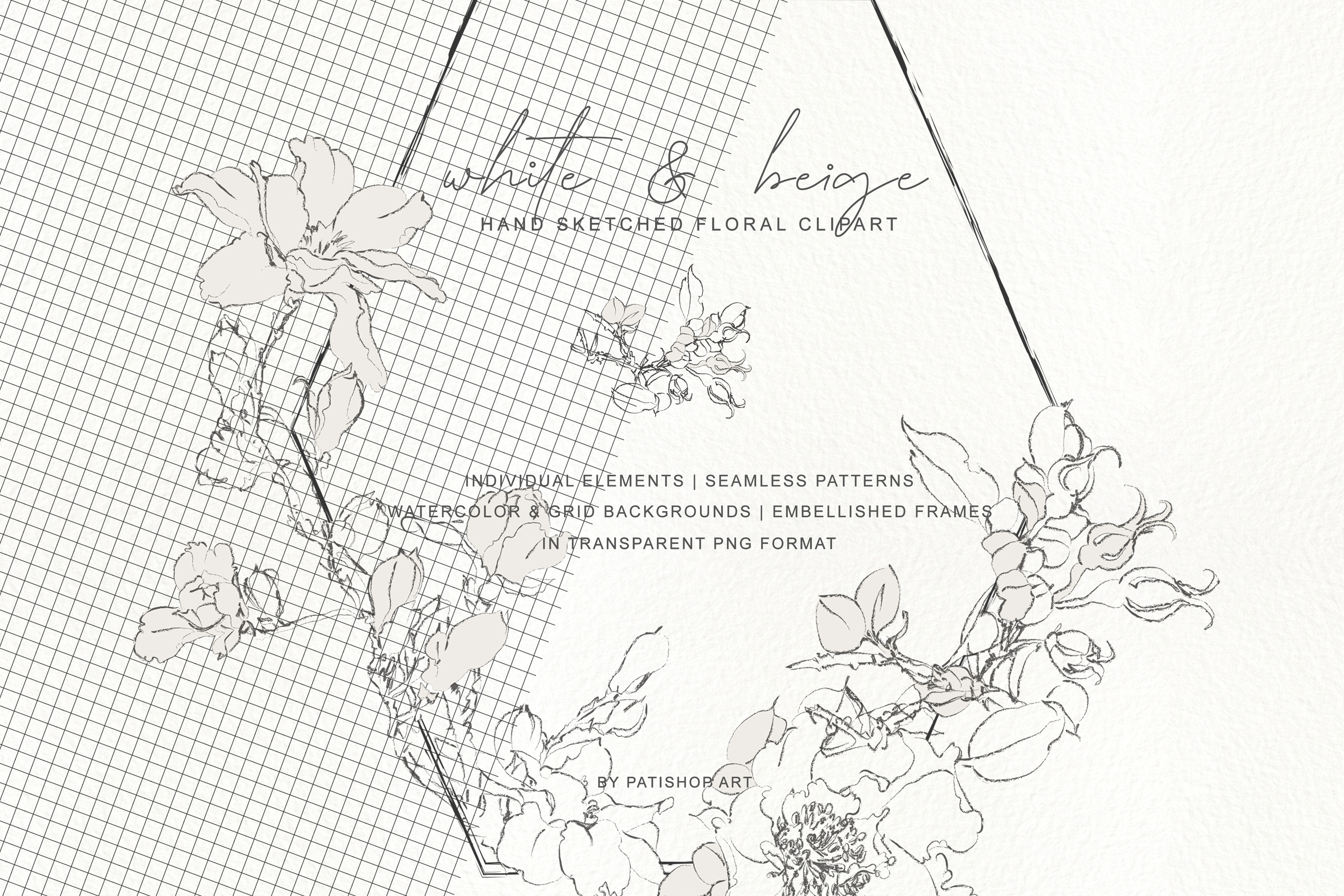 Hand Drawn Fine Line Clip Art