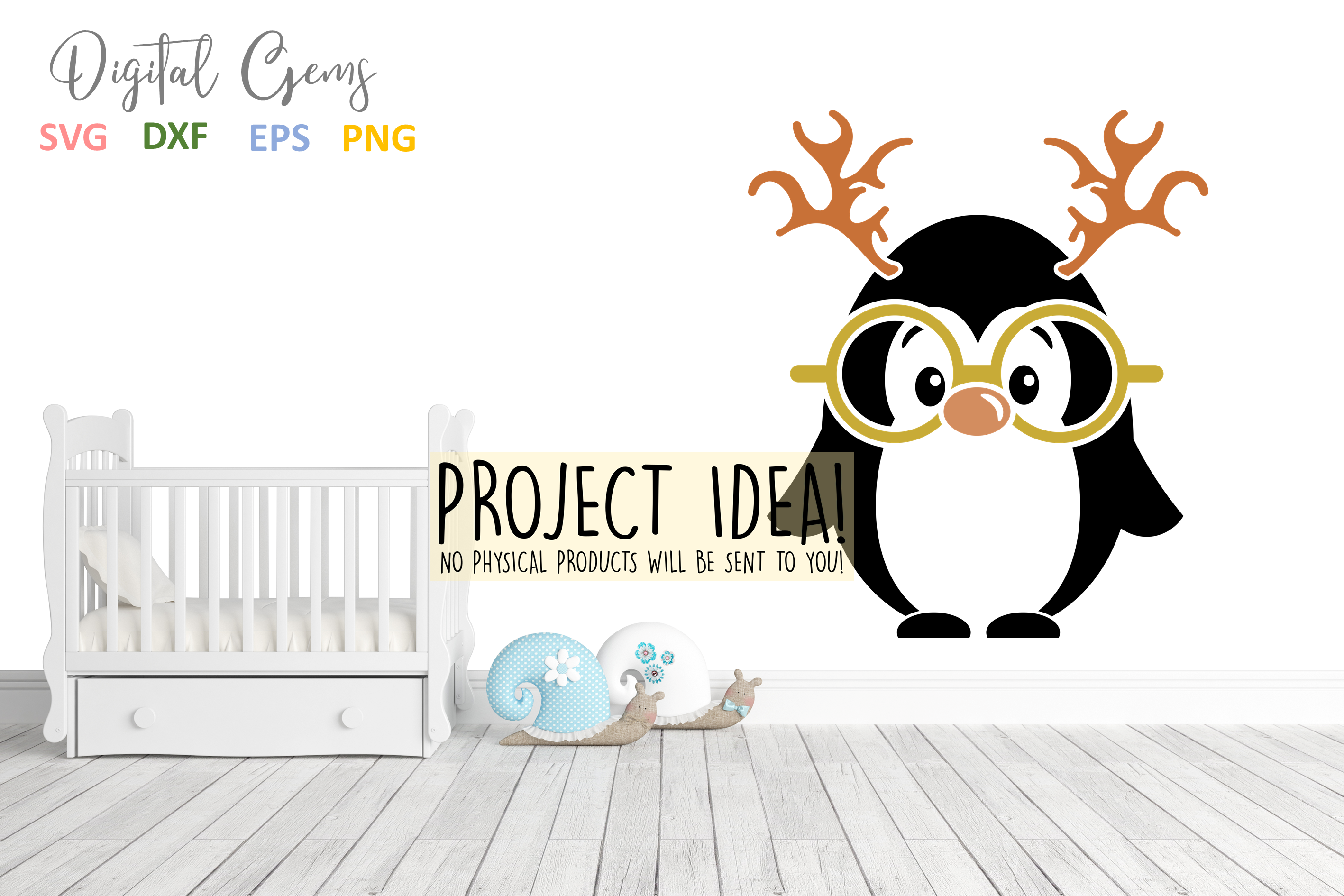 Penguin Reindeer, Christmas designs