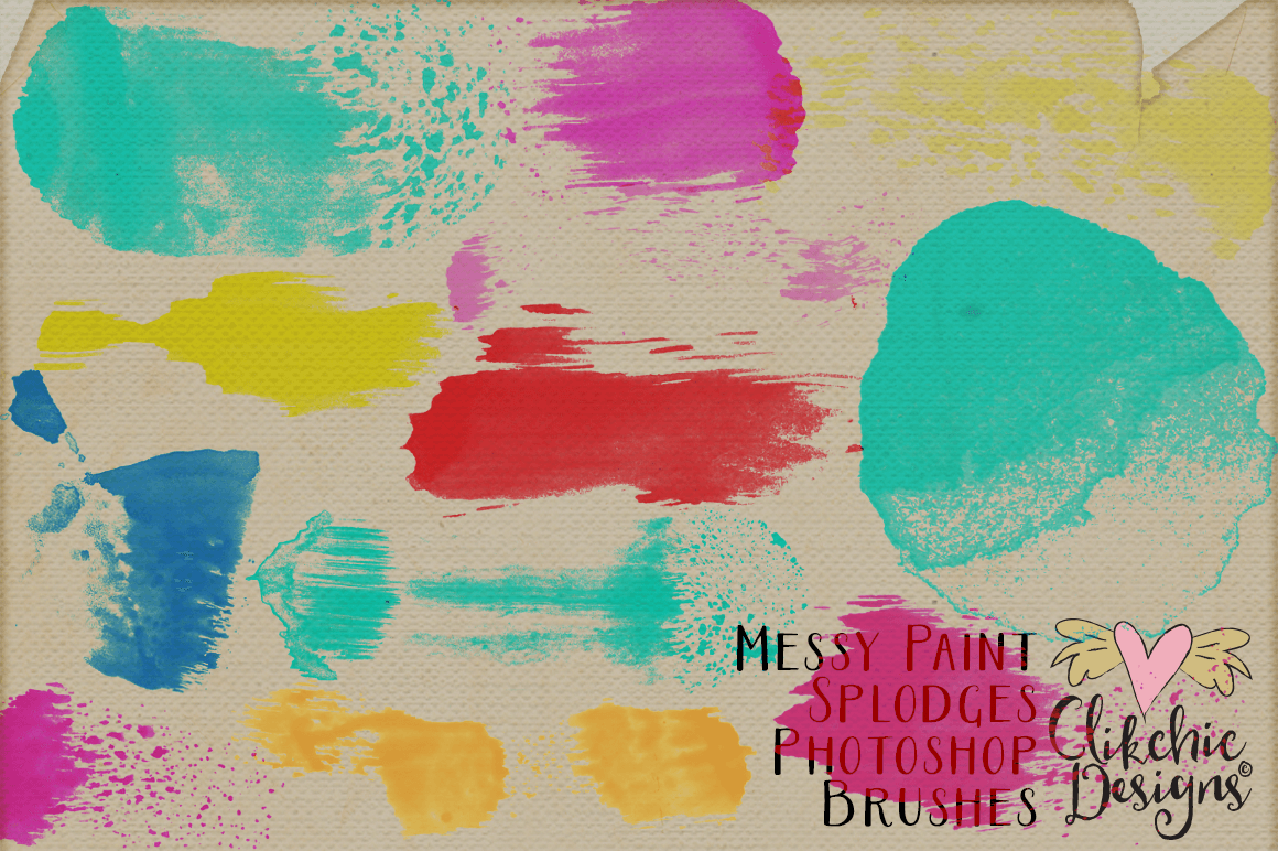 Messy Watercolor Paint Splodge Photoshop Brushes (84954) | Brushes ...