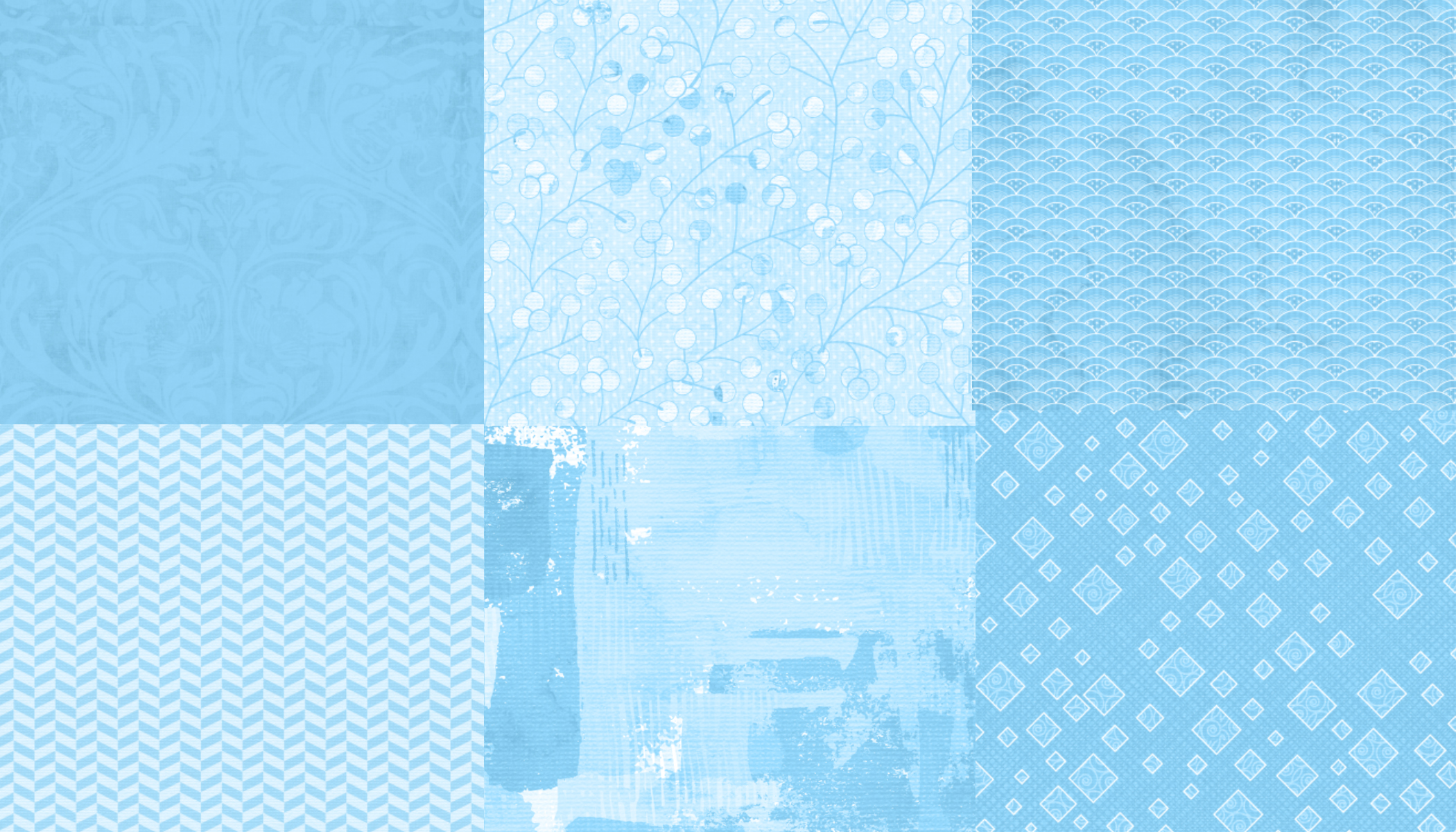 18 Fresh & Fun Blue Scrapbook Papers