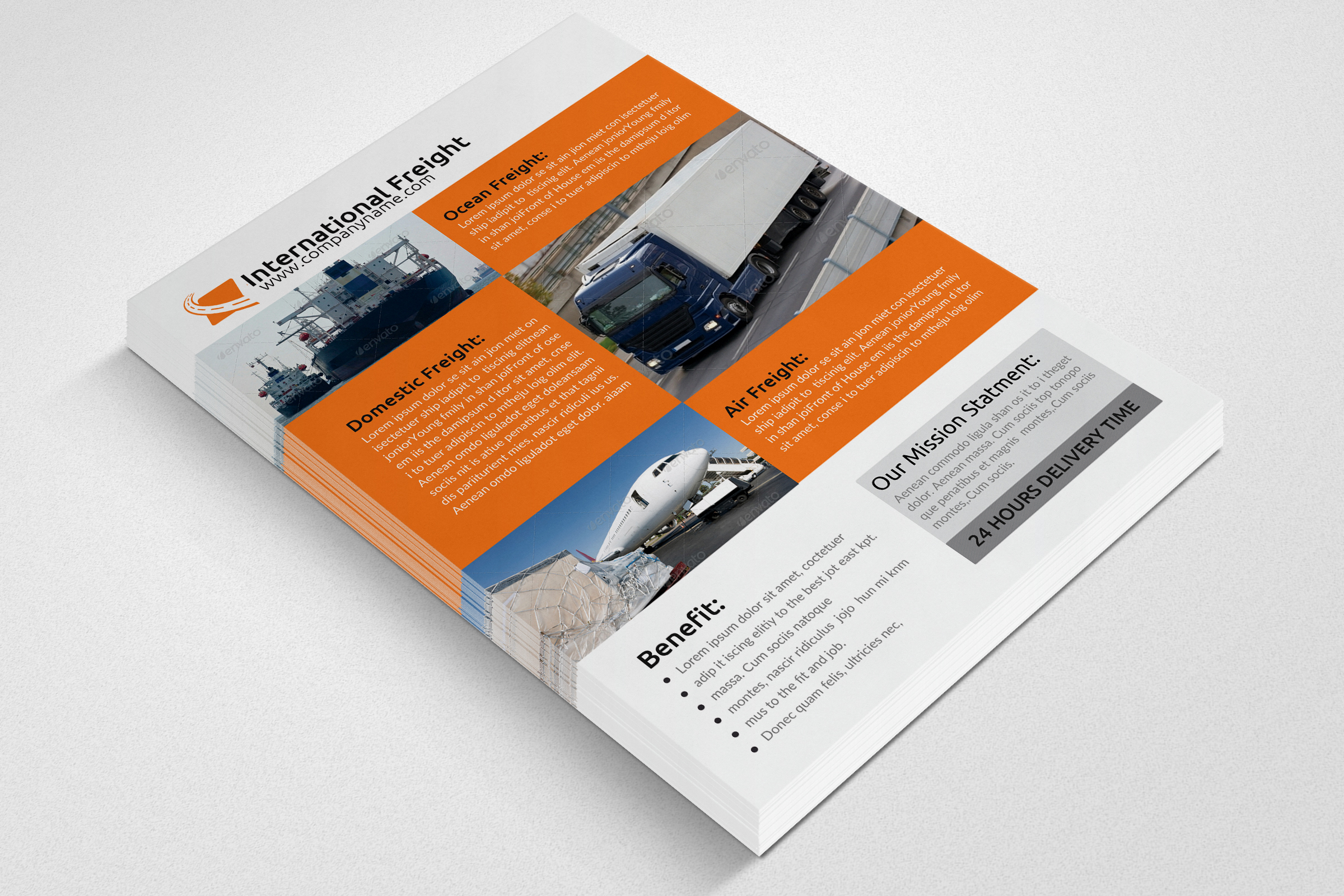 Freight & Logistics Services Flyer (58394) | Flyers | Design Bundles