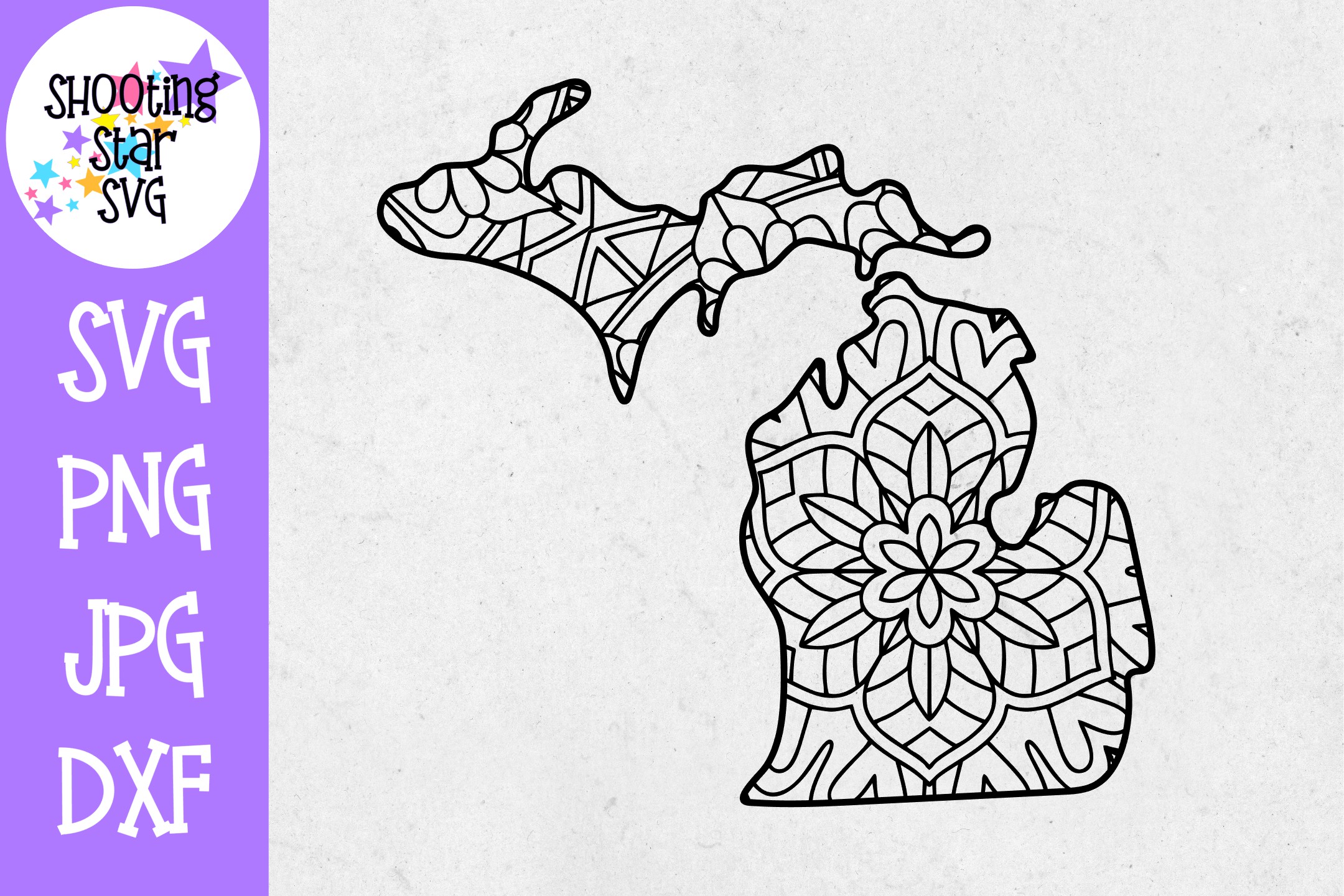 Michigan US State Mandala SVG - 50 States SVG