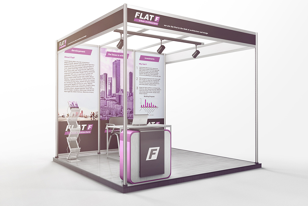 Various Exhibition Trade Show Shell Scheme Mockup