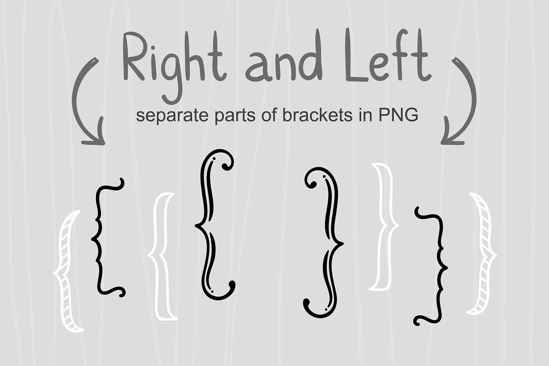 Hand Drawn Brackets (100240) | Decorations | Design Bundles