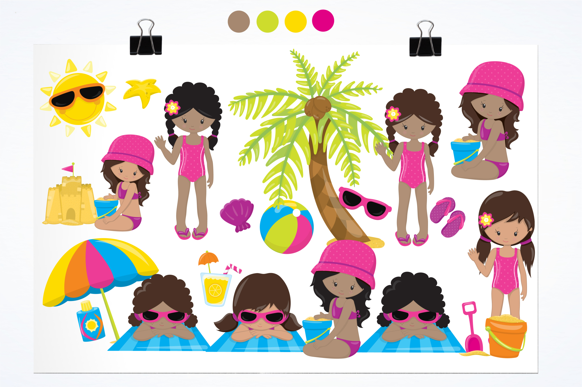 Beach Party graphics and illustrations (14460) | Illustrations | Design ...