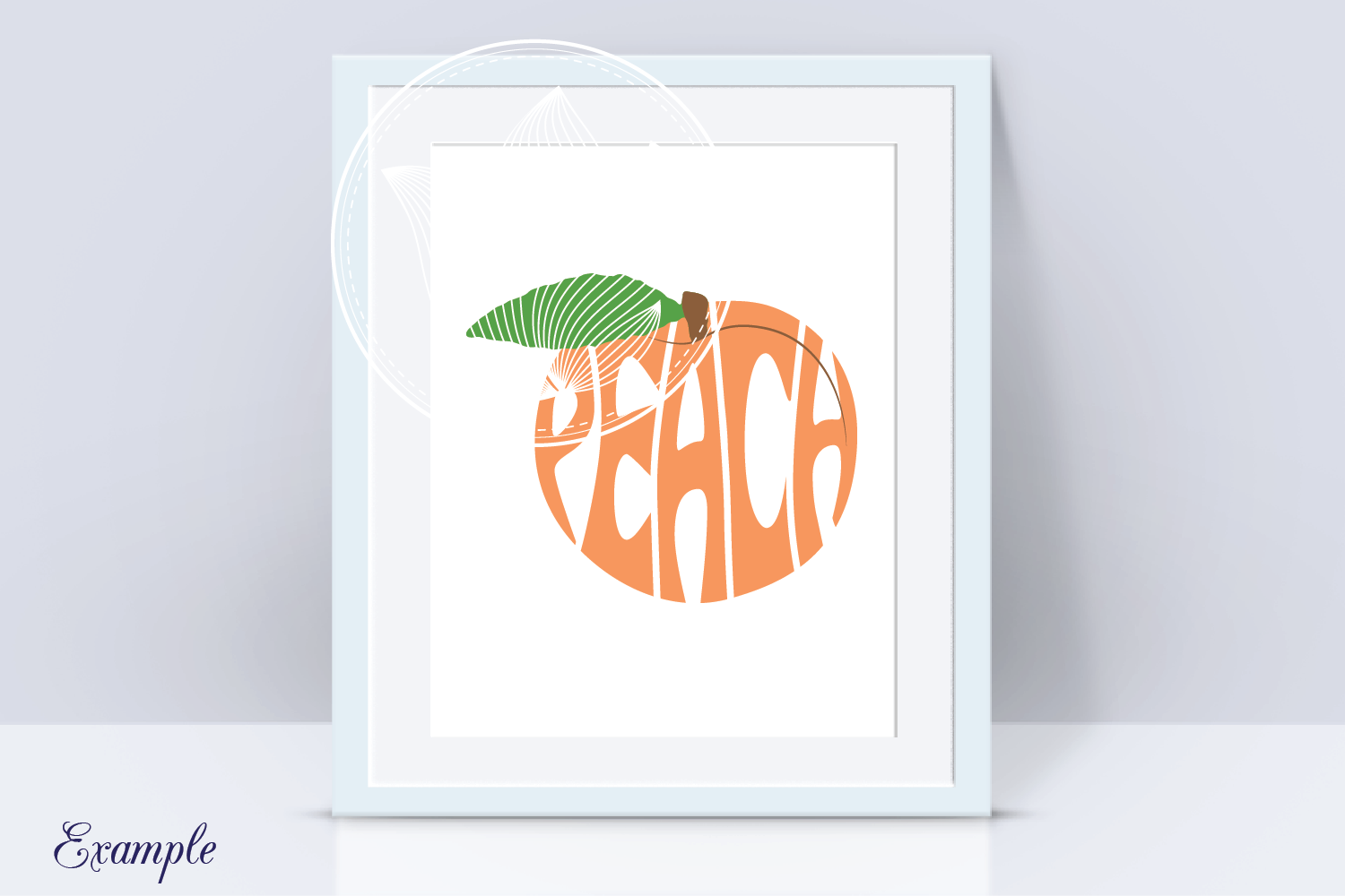 Digital Peach word art, Peach jpg, png, eps, svg, dxf