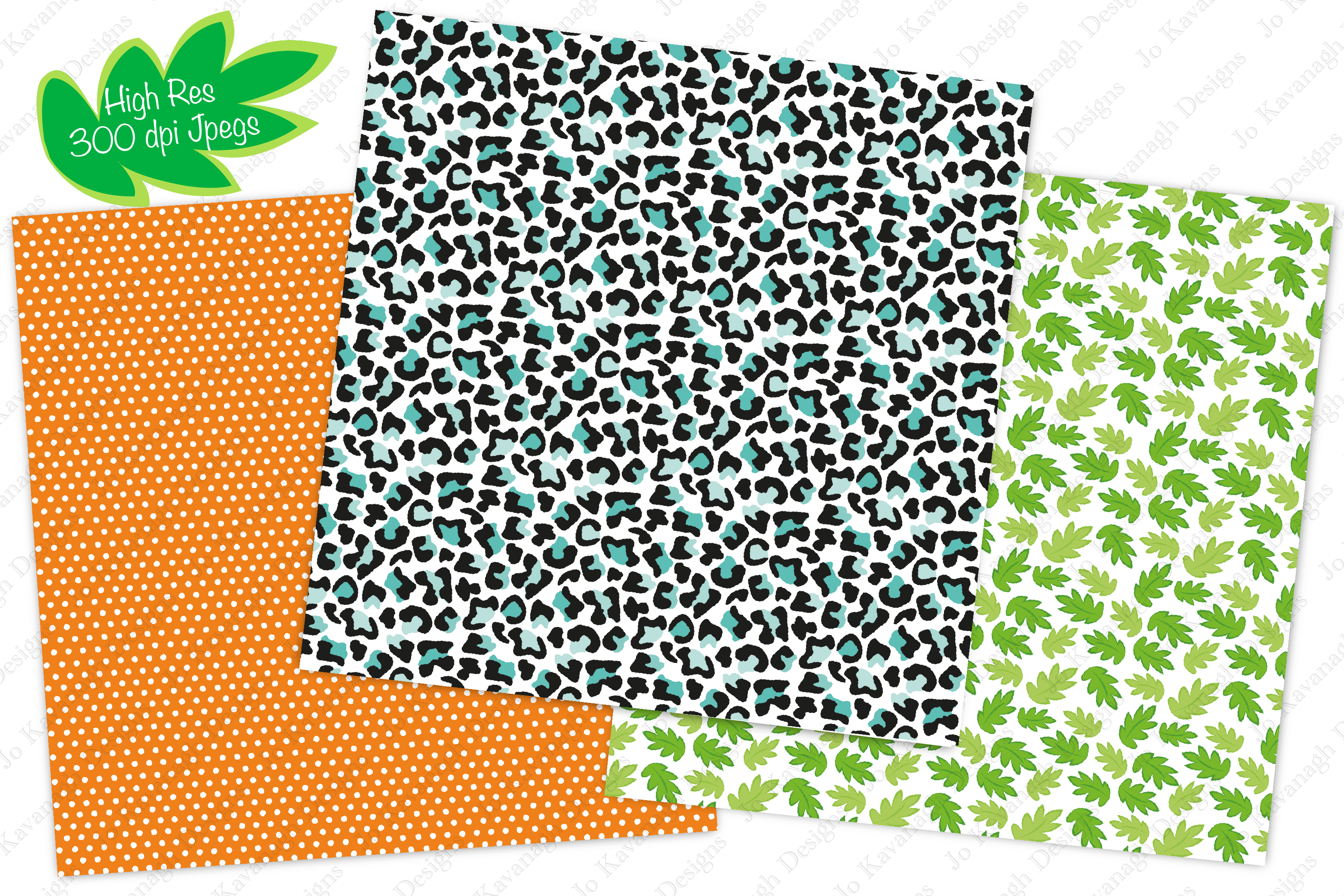 Jungle digital papers, Jungle patterns, Scrapbook papers (85911 ...