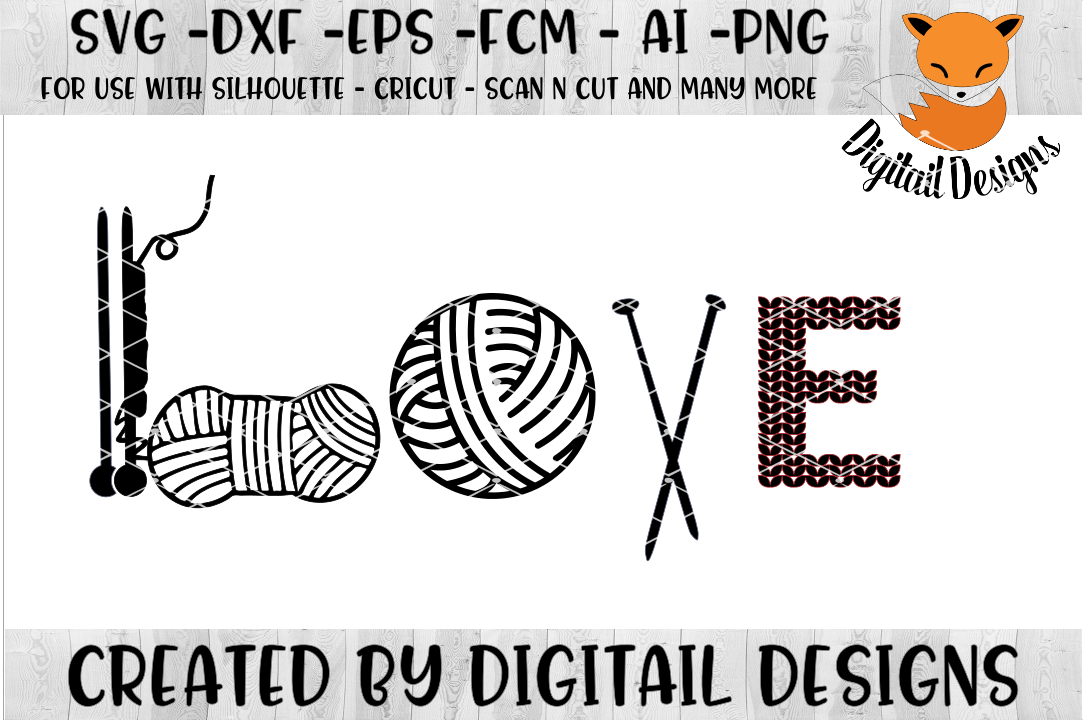 Knitting Love SVG