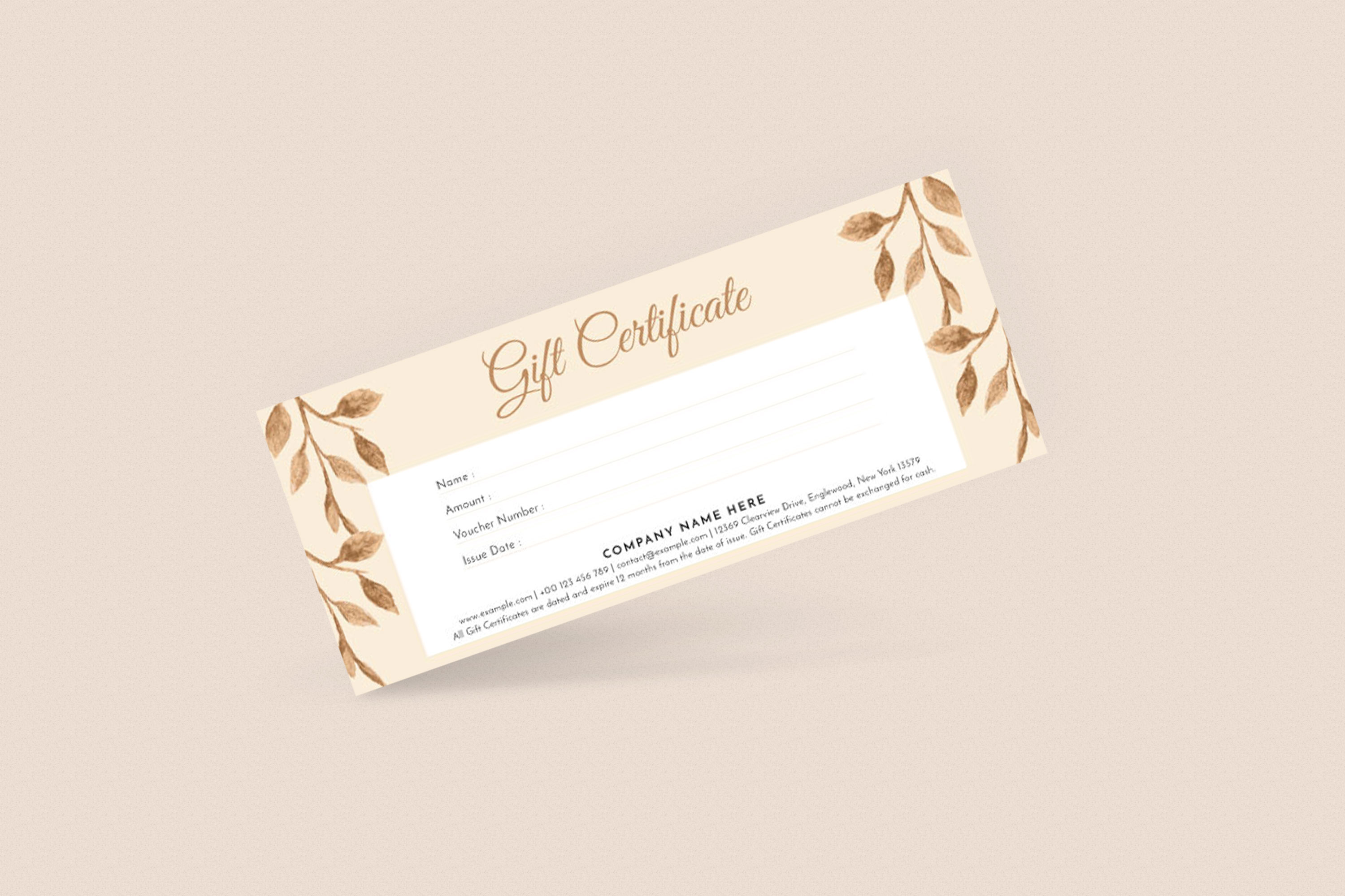 Modern Gift Certificate Template